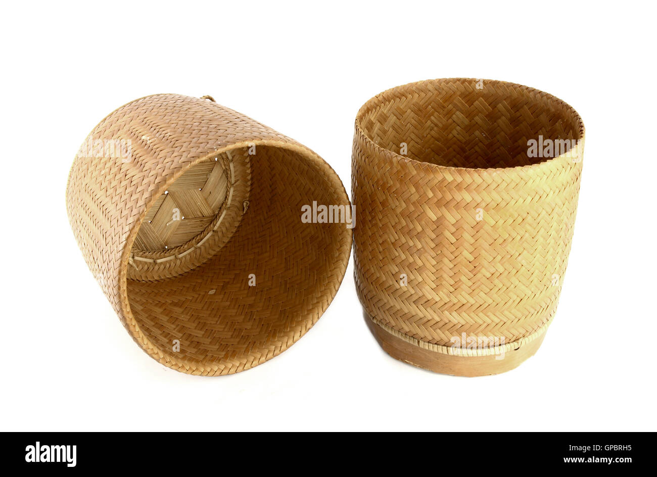 a bamboo wooden old style box for sticky rice Stock Photo - Alamy