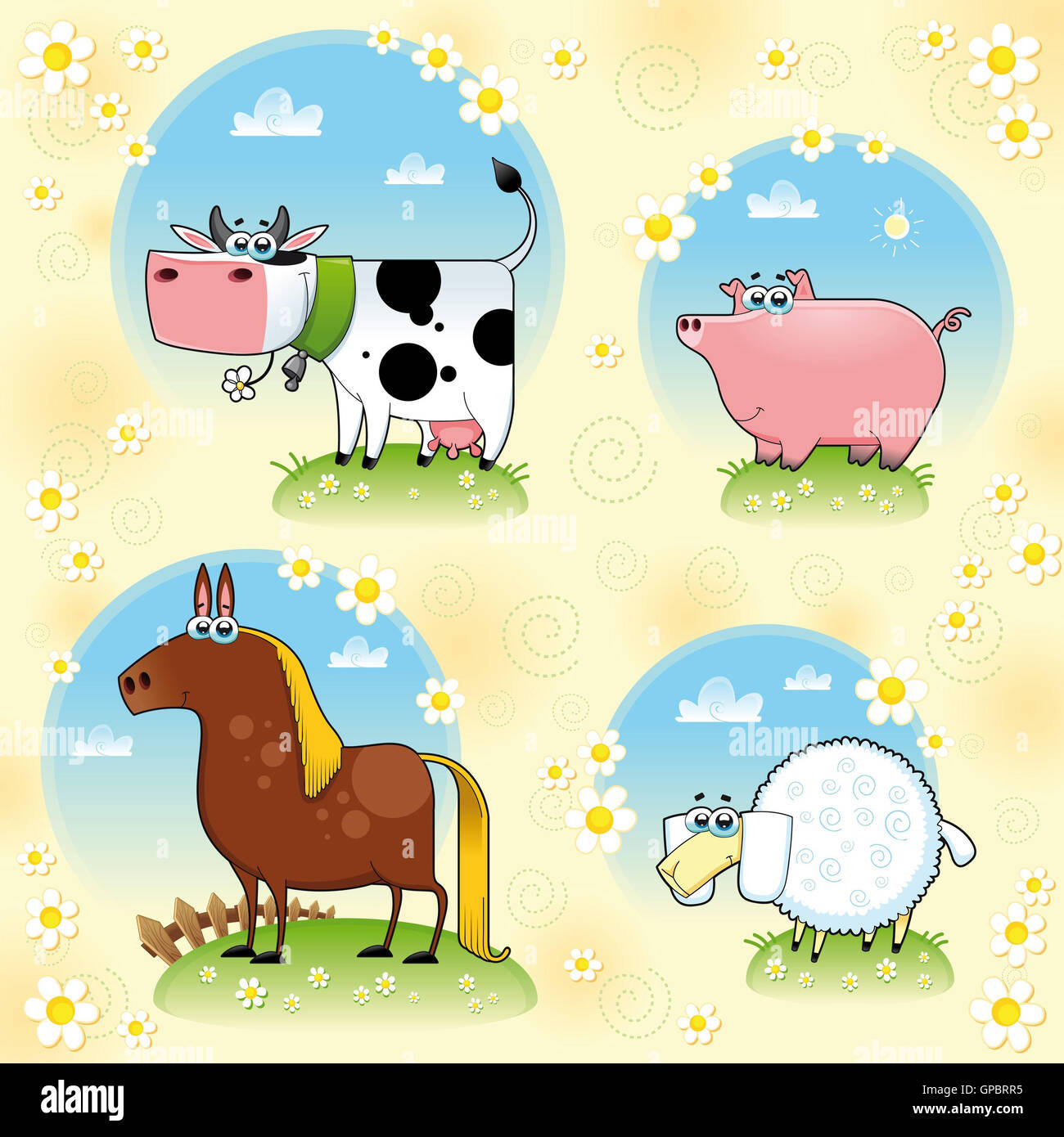 Funny farm animals Stock Photo - Alamy