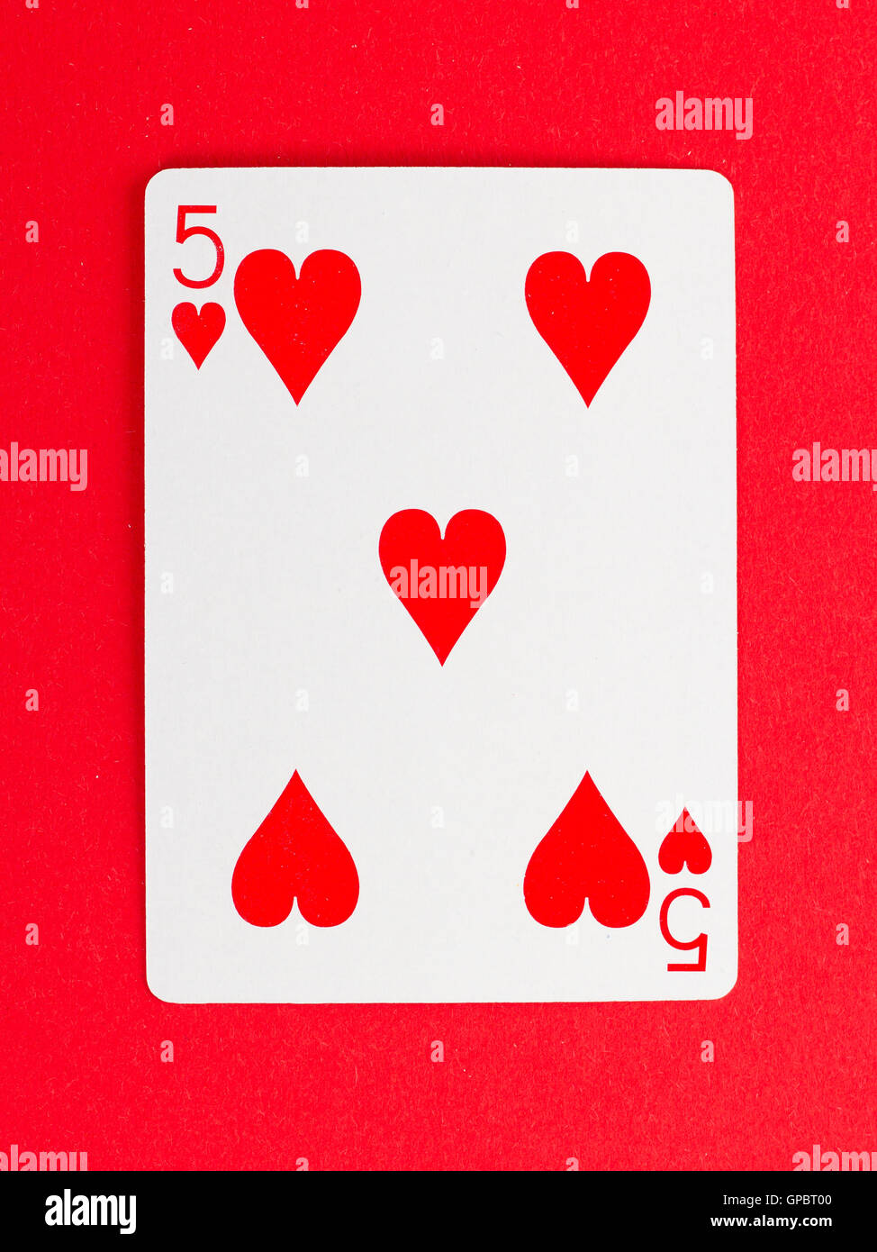 Old playing card (five Stock Photo - Alamy