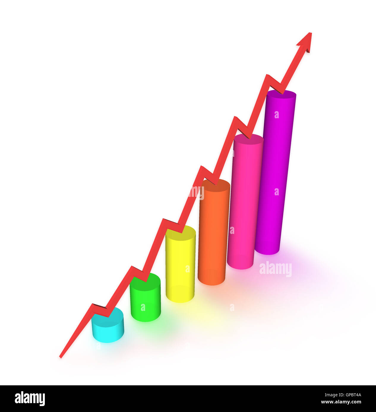 Green yellow arrow down Cut Out Stock Images & Pictures - Alamy