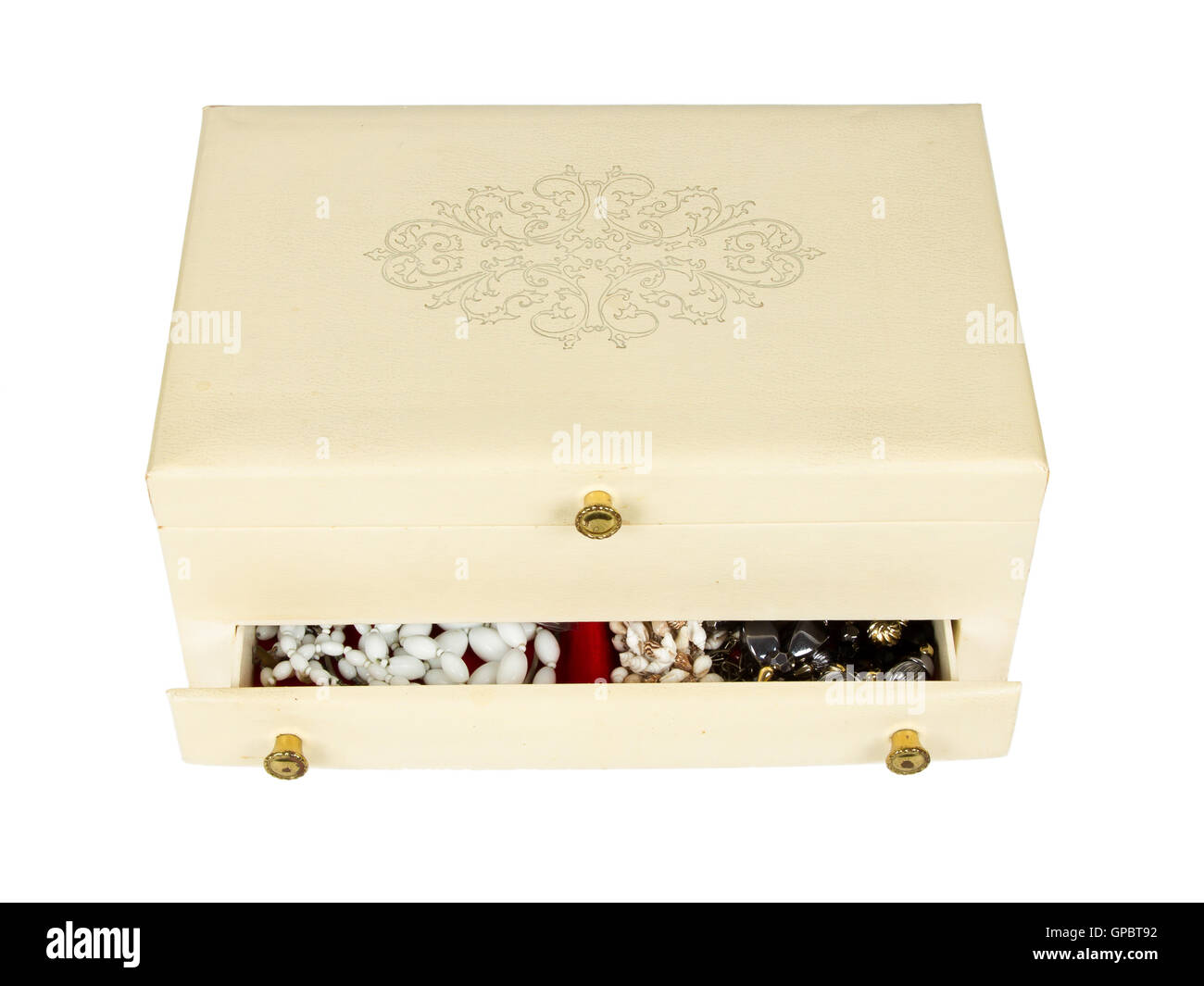 White jewelry box isolated Stock Photo - Alamy