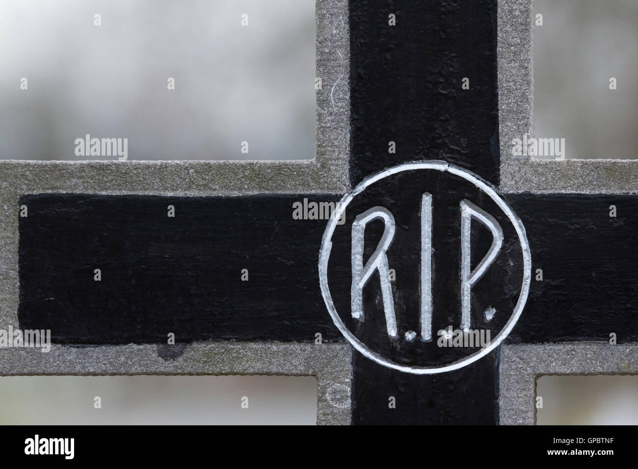 The letter RIP on a grave Stock Photo - Alamy