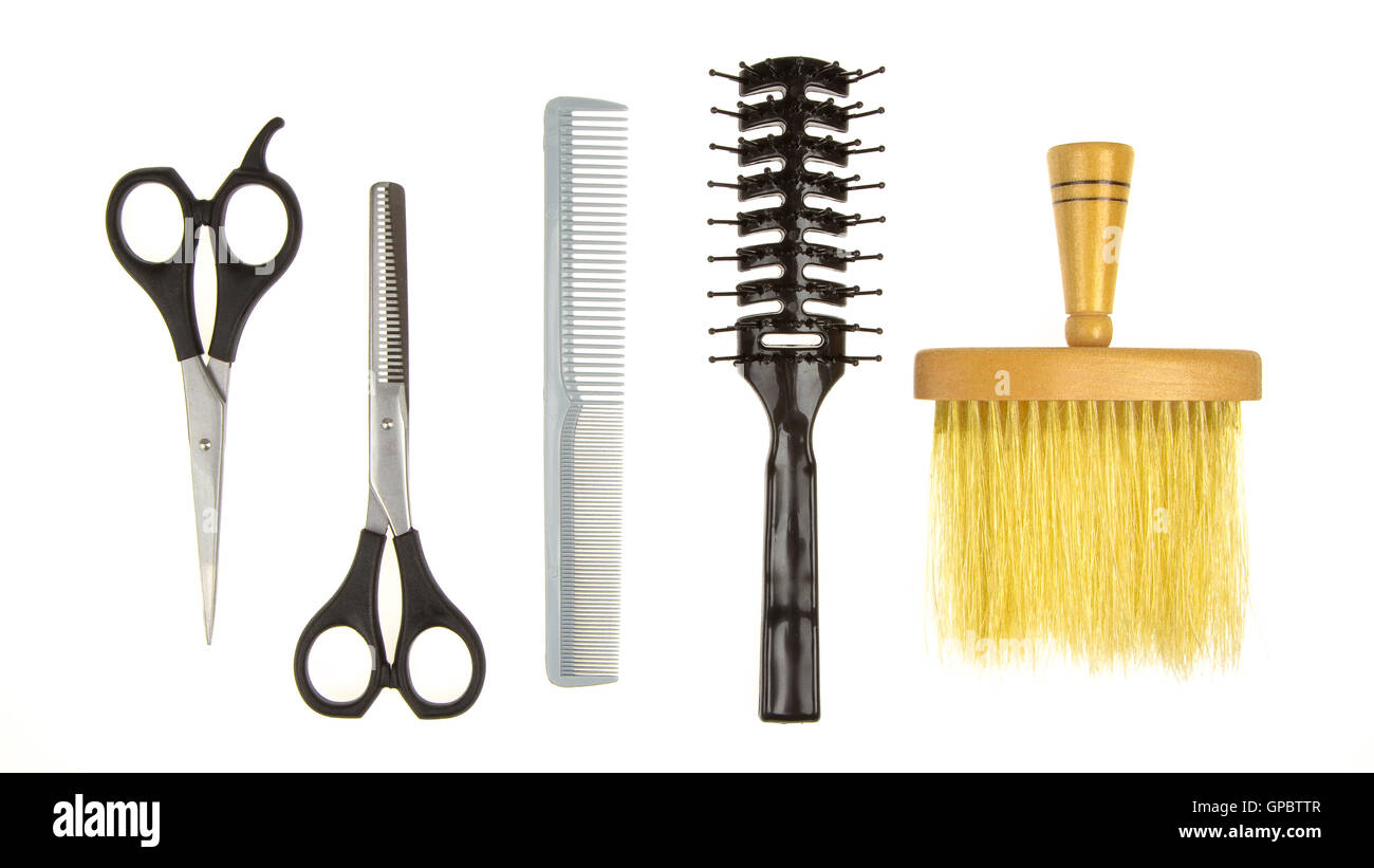 Set of barber tools Stock Photo - Alamy