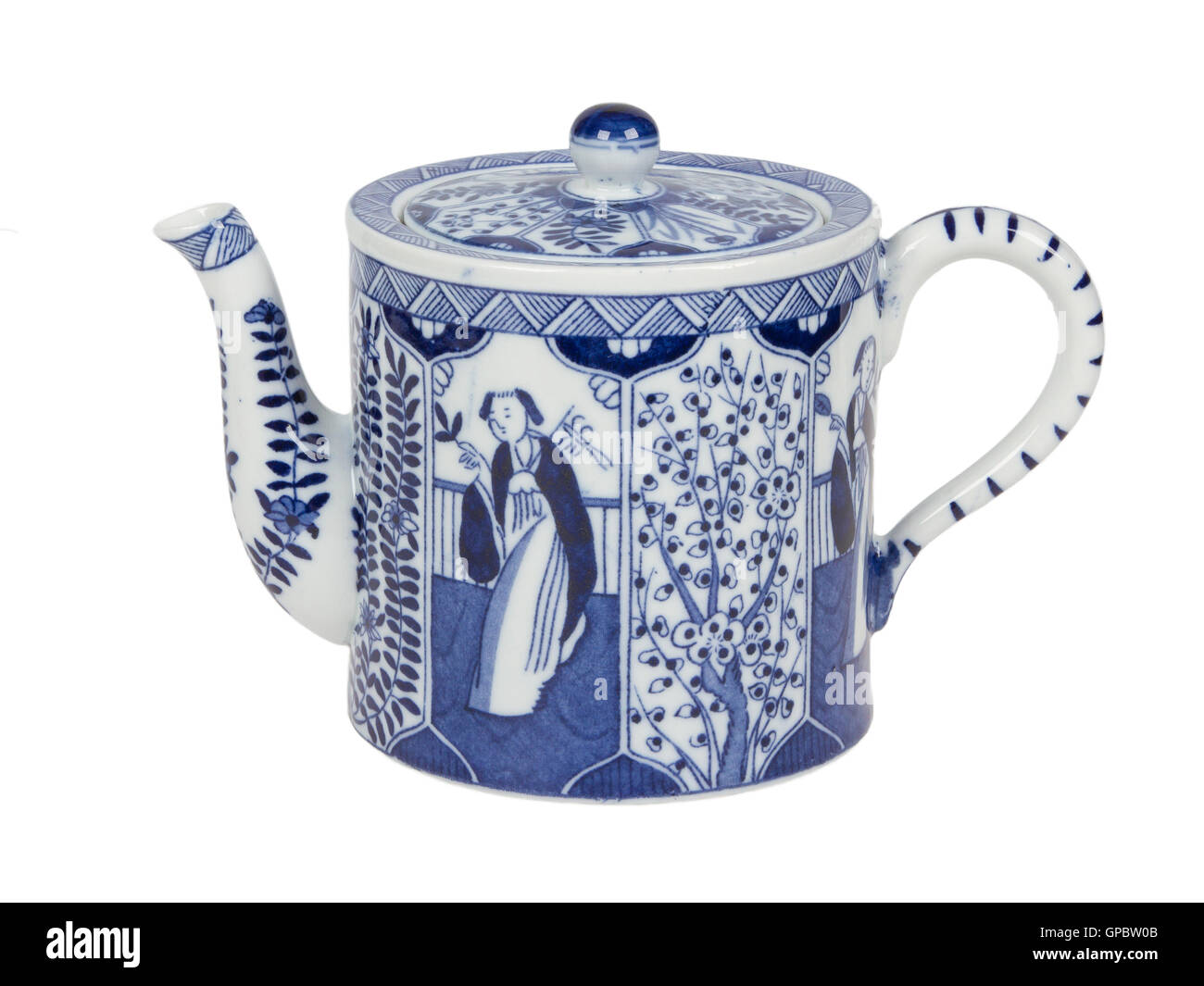 Antique Dutch teapot in Delfts blue, Holland Stock Photo - Alamy