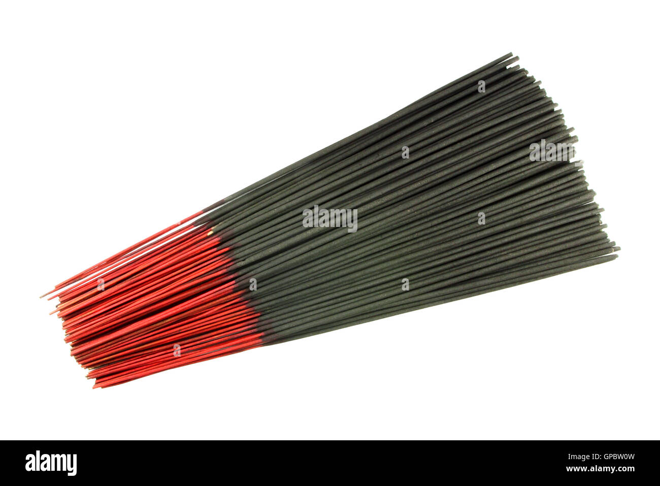 Many black incense sticks on white background Stock Photo - Alamy