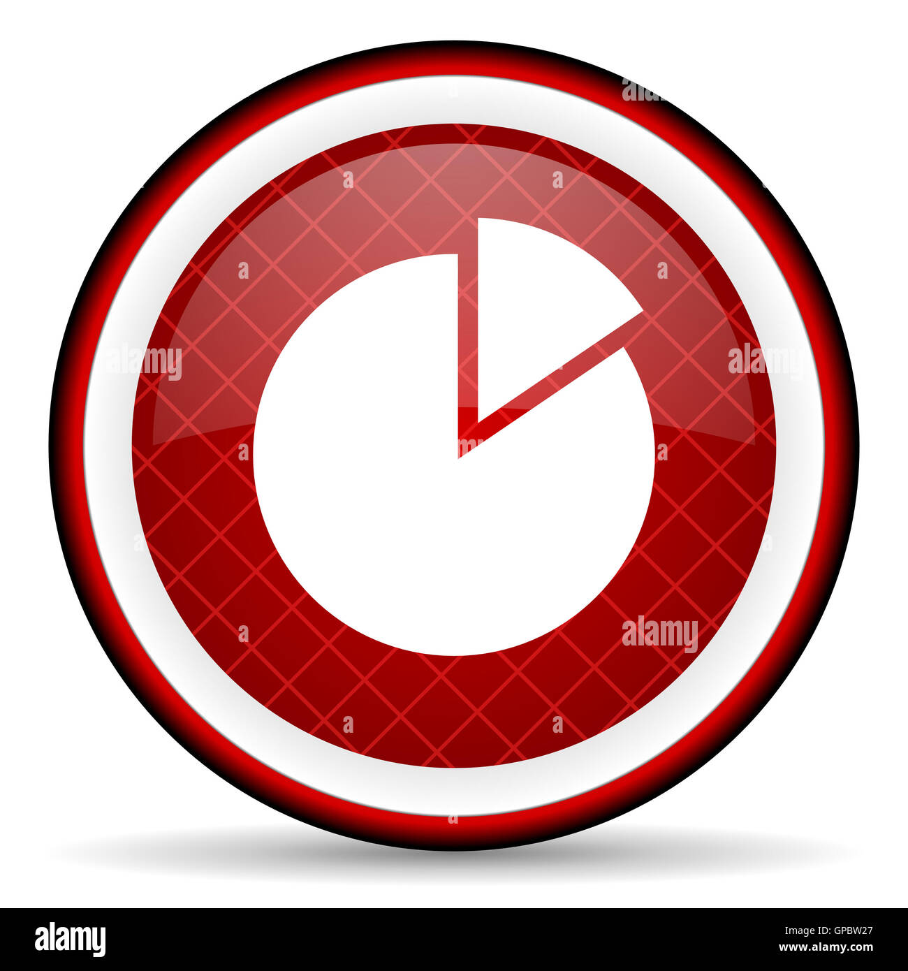 firewall red glossy icon on white background Stock Photo - Alamy
