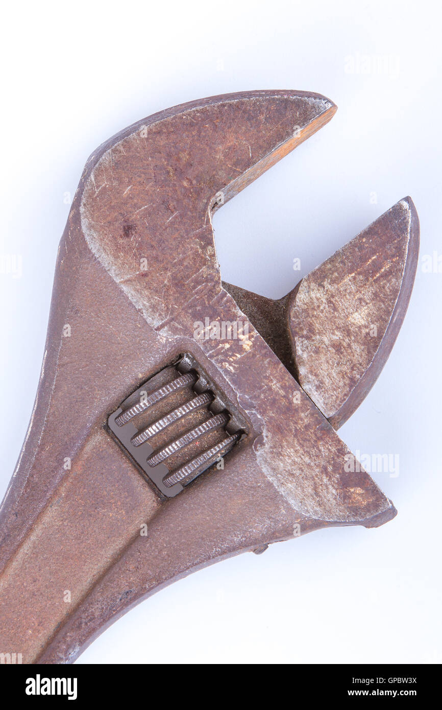 Rusty vector wrench Stock Photo - Alamy