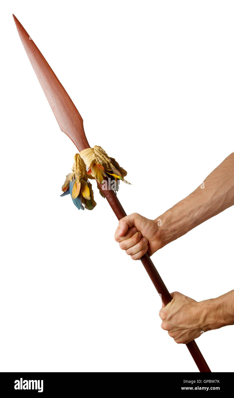 Very old spear (weapon) from Surinam, South America Stock Photo - Alamy