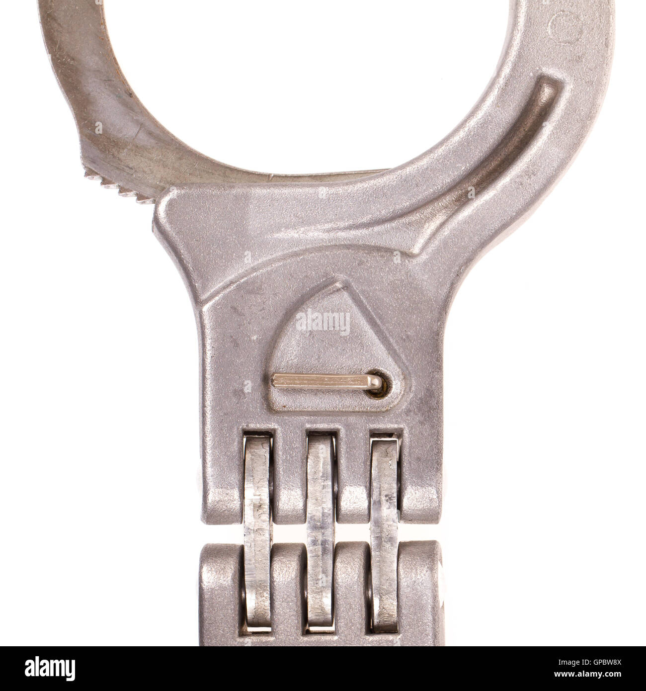 A close-up of metal handcuffs Stock Photo - Alamy