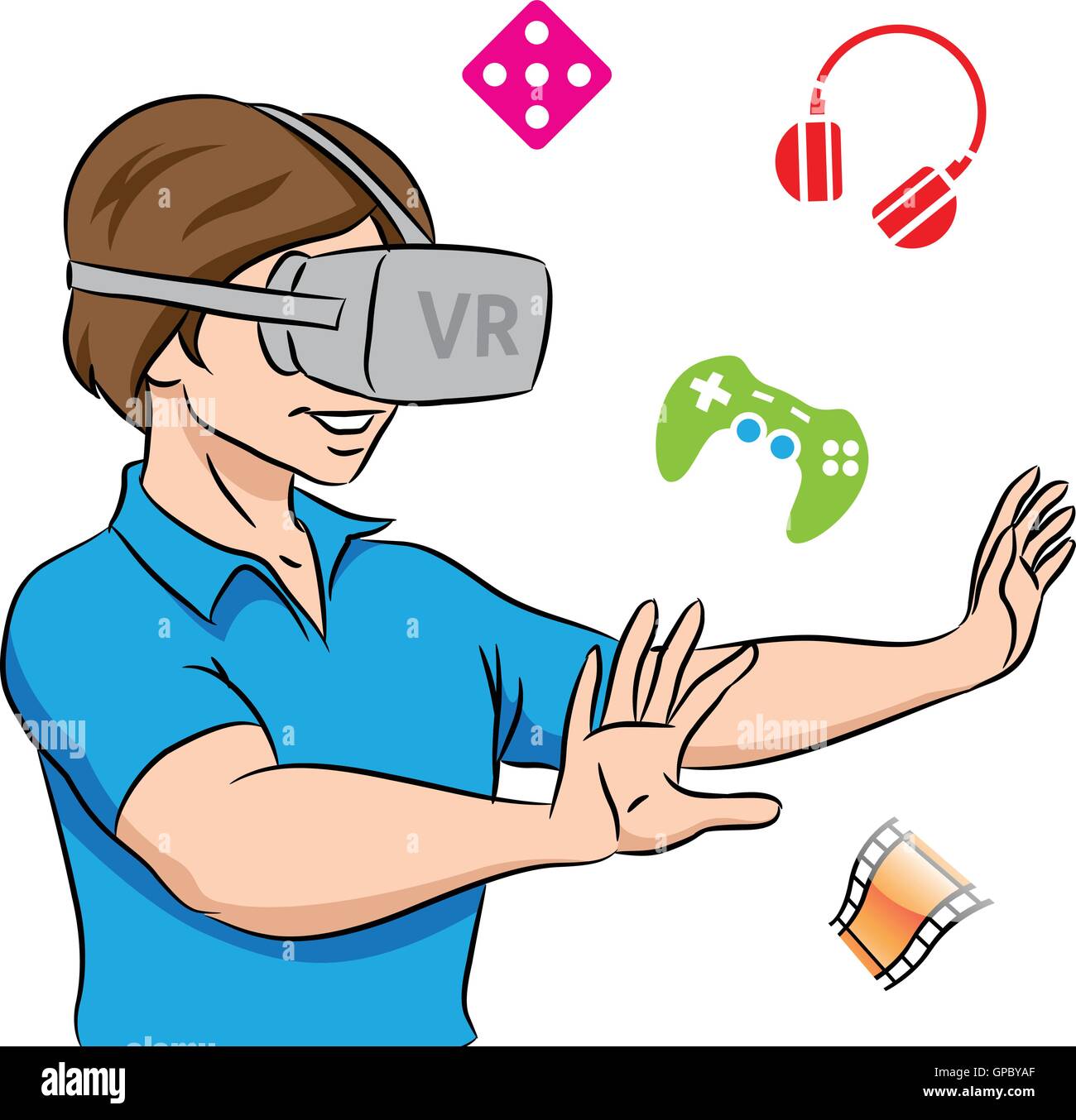 Vr Headset Vector Vectors High Resolution Stock Photography and Images ...