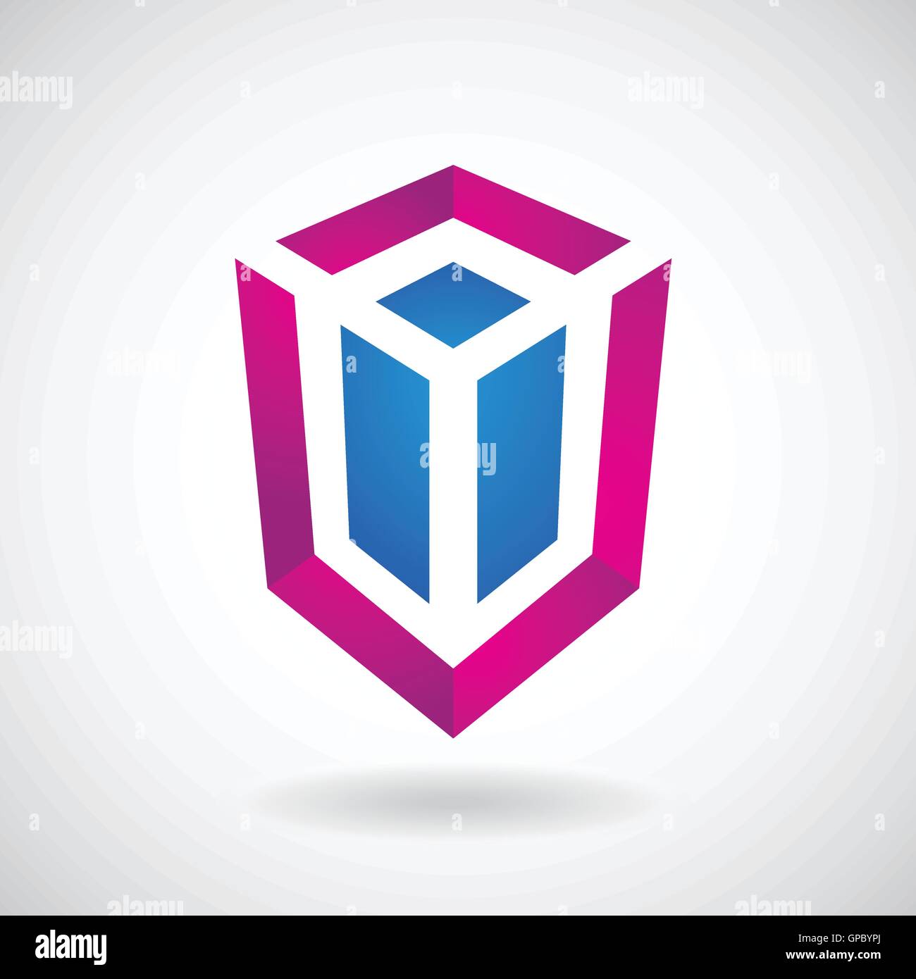 Design Concept of a Logo Shape and Icon of a Rectangular Cube Stock ...