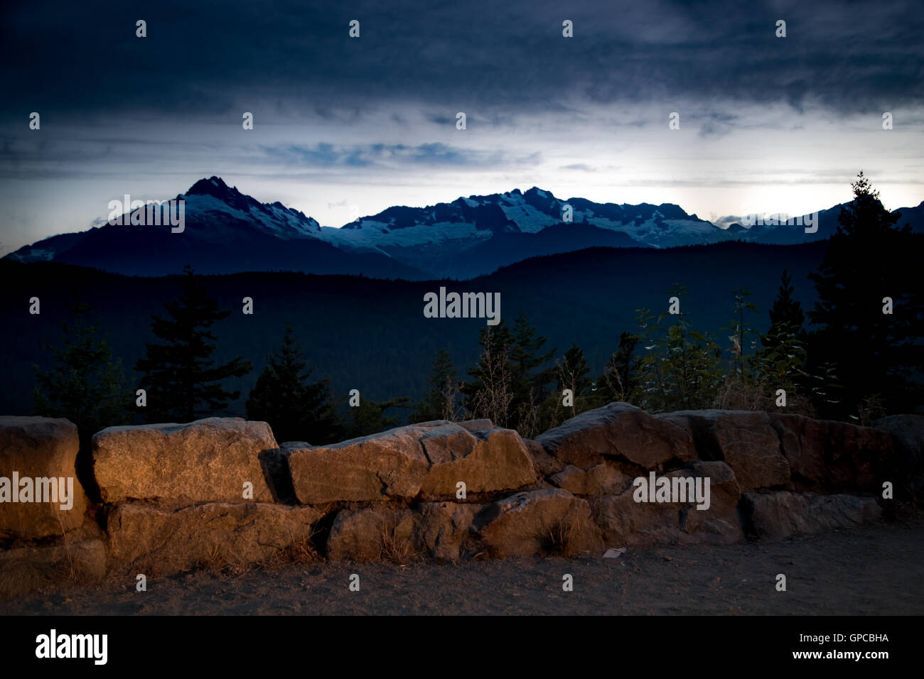 Mountiain View near Squamish (Serratus Mountain and Mount Tantalus), BC ...