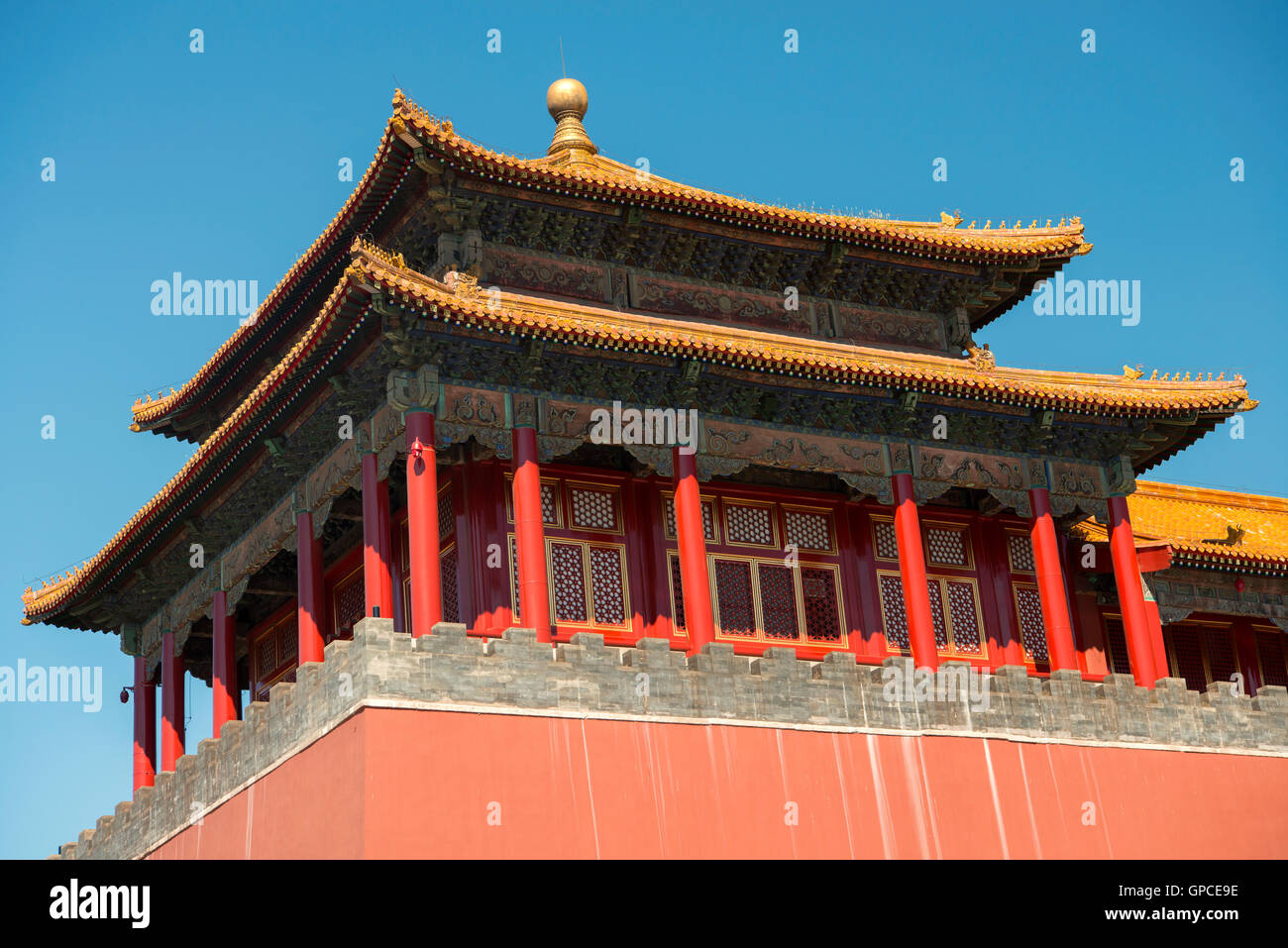 Meridian Gate at Forbidden City in Beijing, China Stock Photo - Alamy