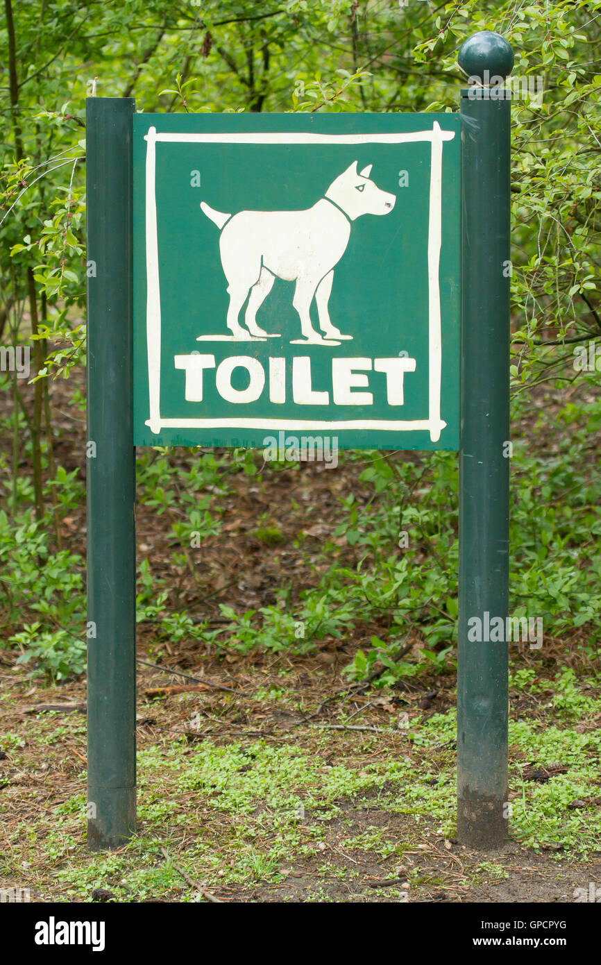 Signboard toilet for dogs Stock Photo - Alamy