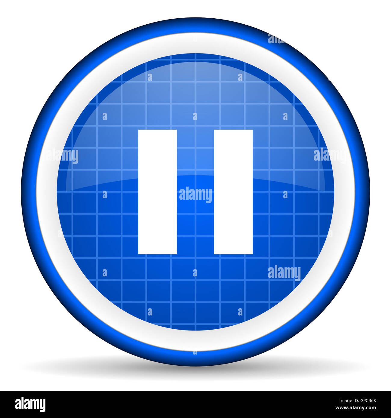 White icon pause button on Cut Out Stock Images & Pictures - Alamy