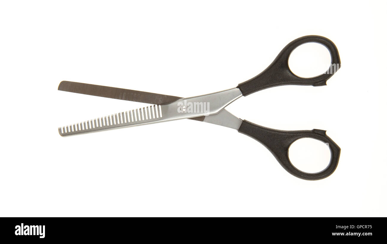 Scissors (barber), isolated Stock Photo - Alamy