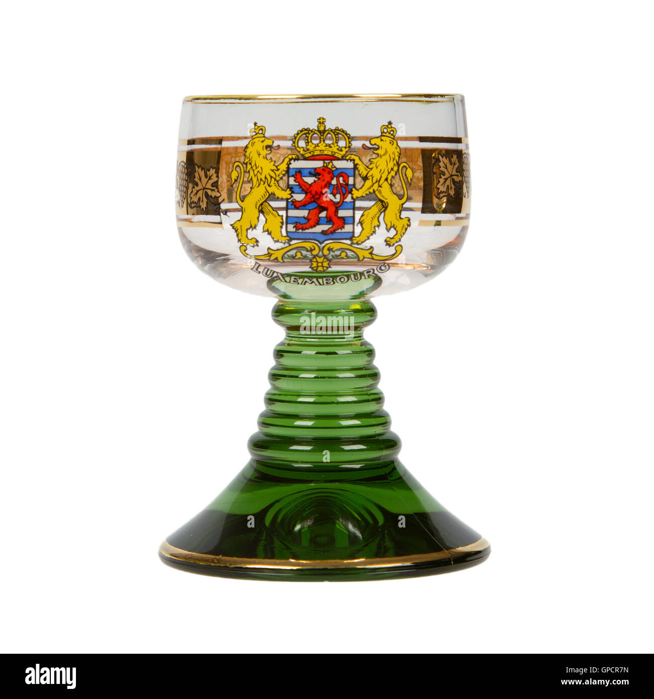 Very old drinking glass, isolated Stock Photo - Alamy
