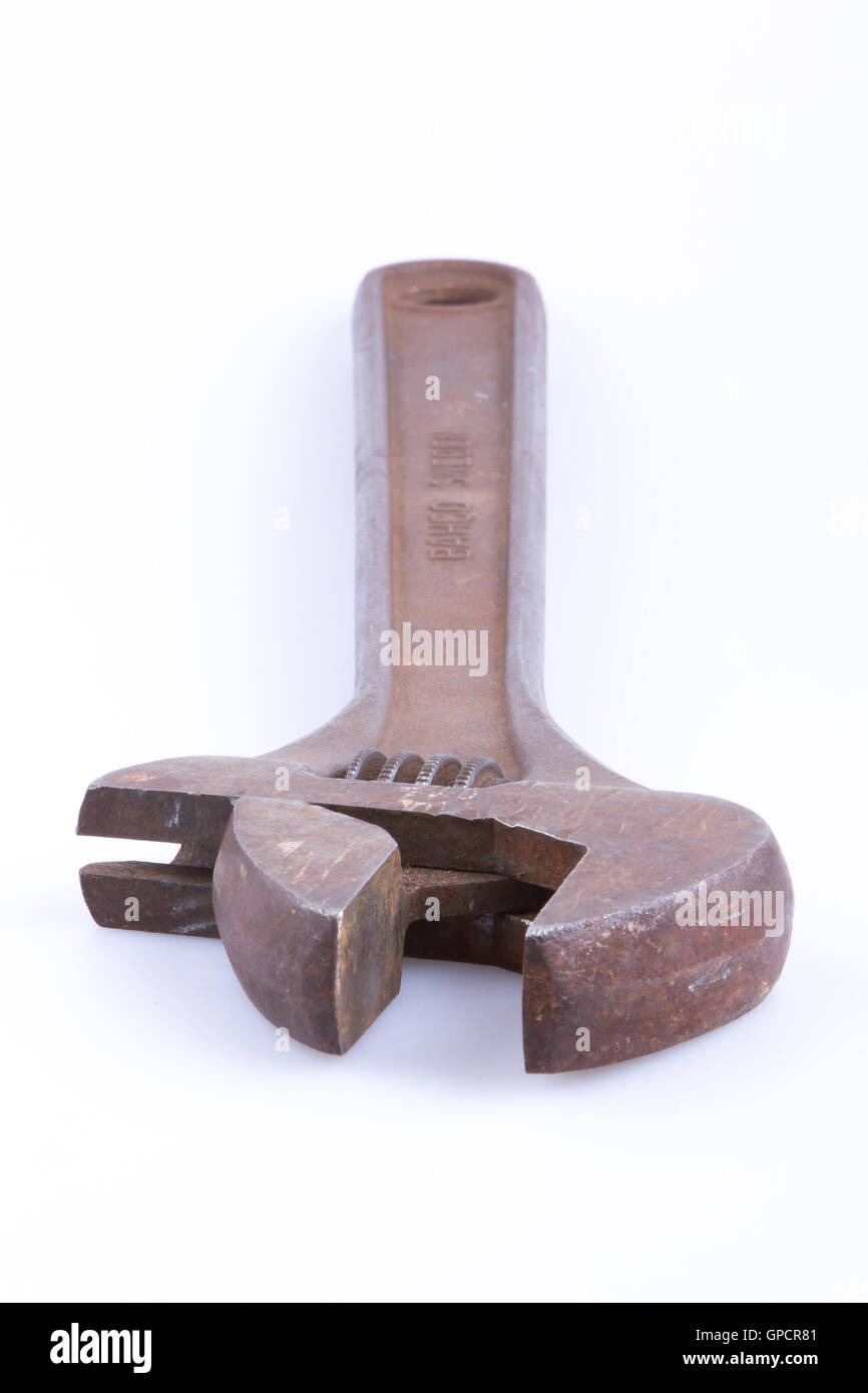Rusty vector wrench Stock Photo - Alamy