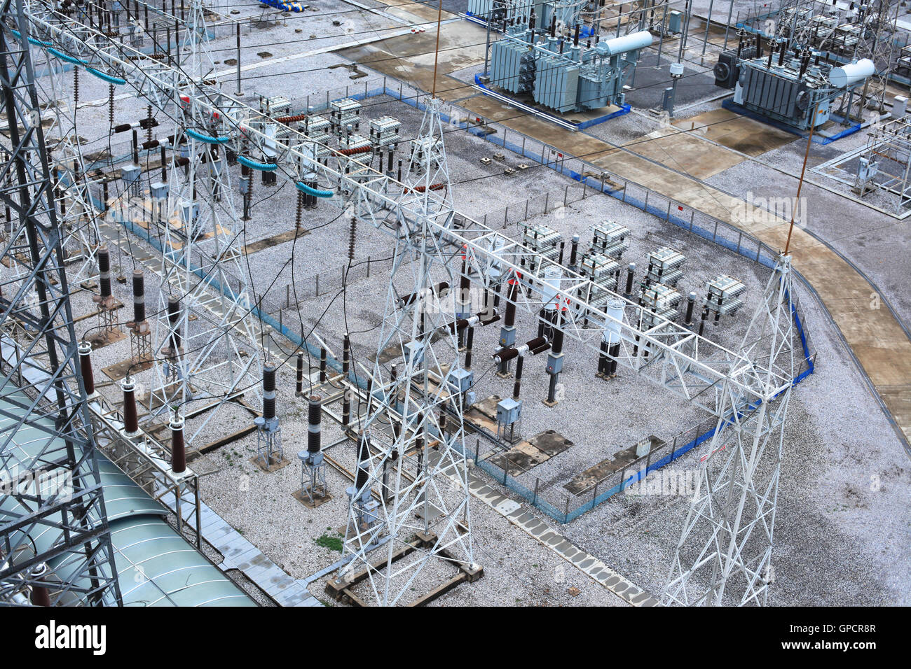Electric Power Substation Stock Photo - Alamy