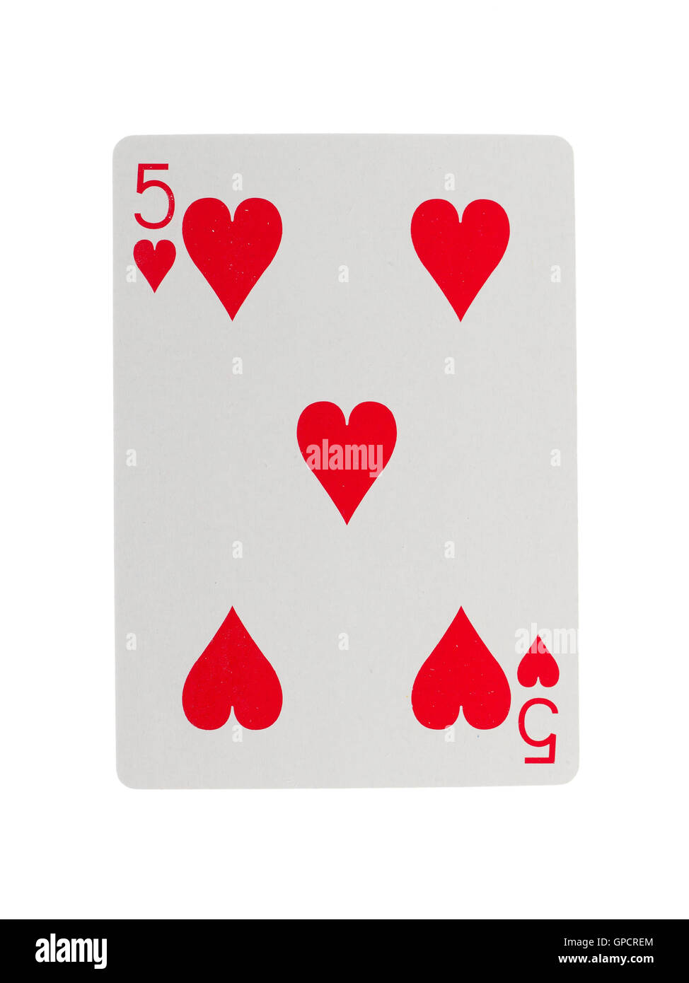 Old playing card (five Stock Photo - Alamy