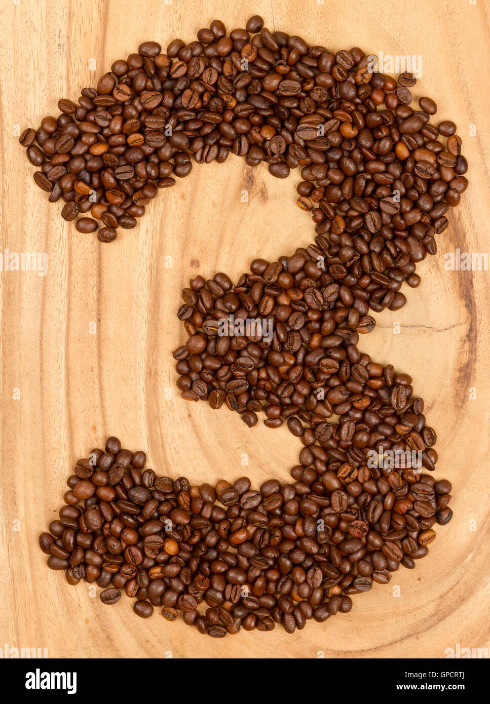 Number from coffee beans Stock Photo - Alamy