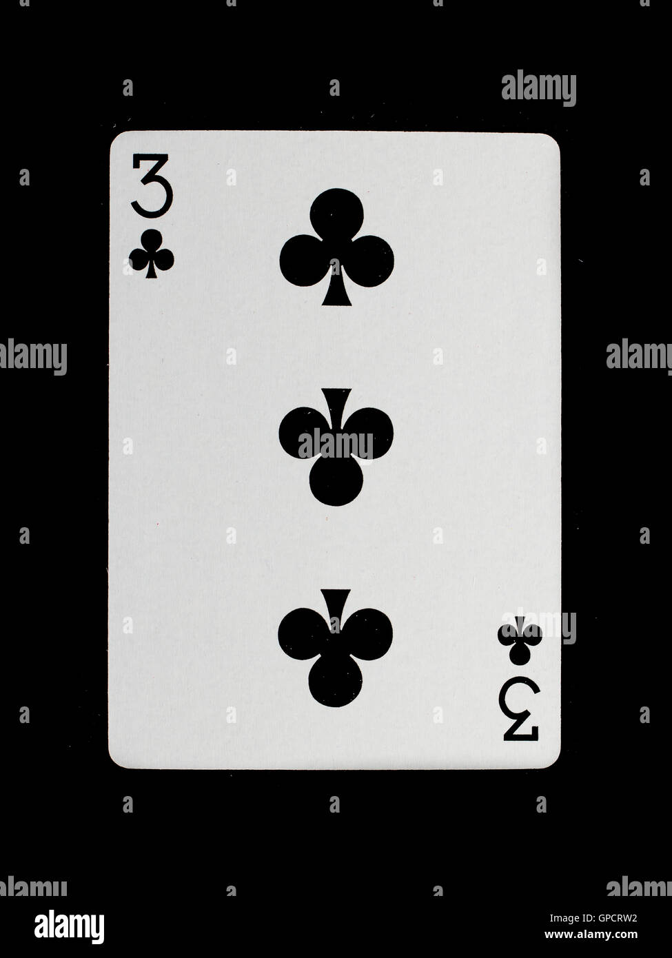 Playing card (three Stock Photo - Alamy