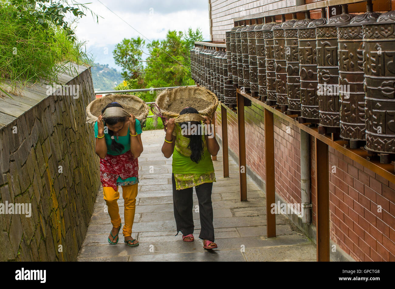 walk along the prayer rolls Stock Photo - Alamy