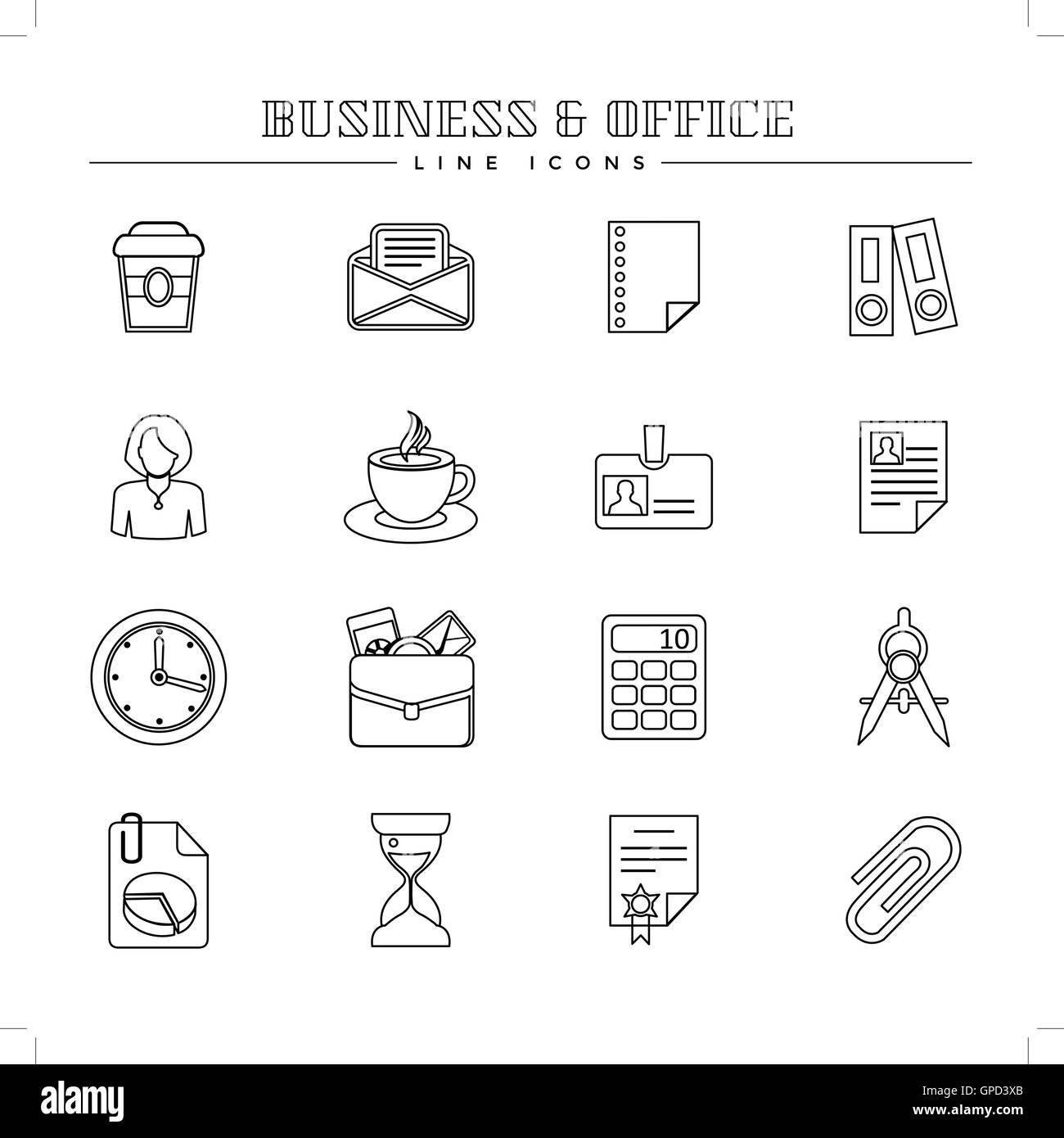 Business solutions line icon Black and White Stock Photos & Images - Alamy