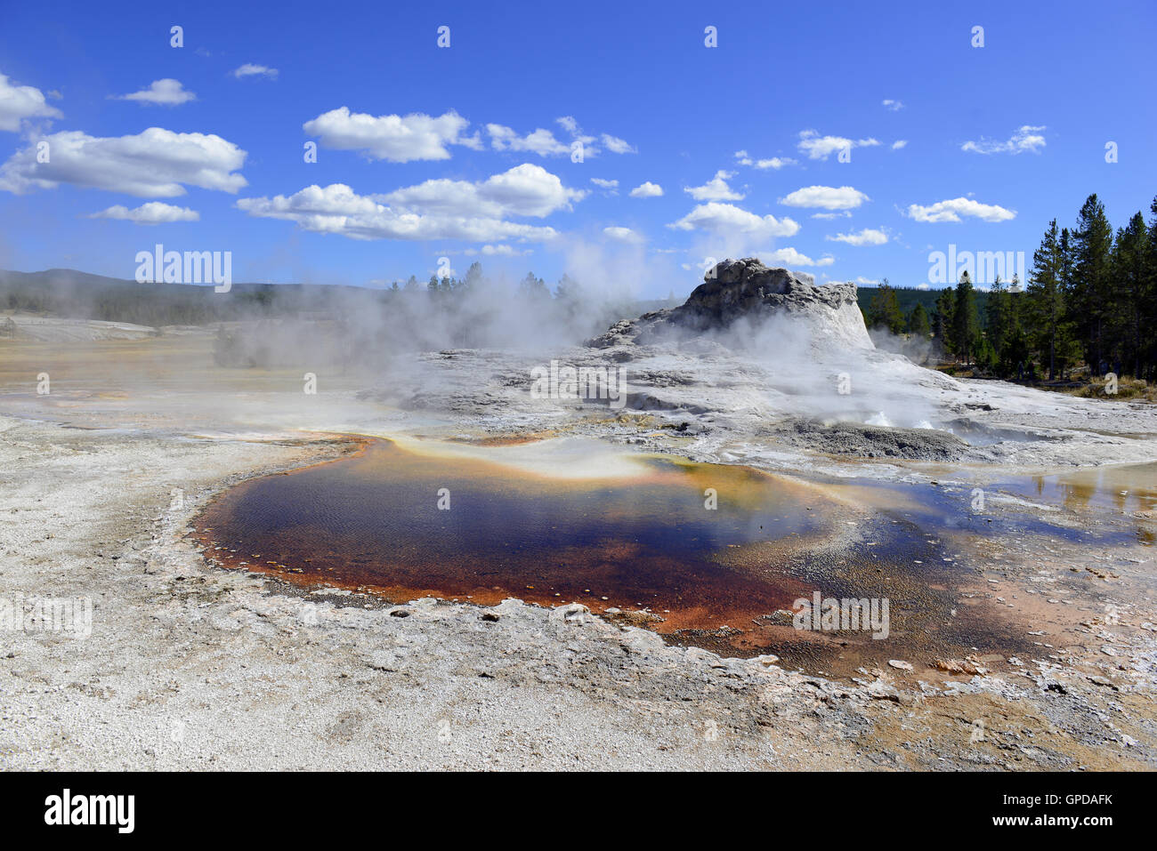 Geothermal activity at Yellowstone National Park, Wyoming, USA Stock ...