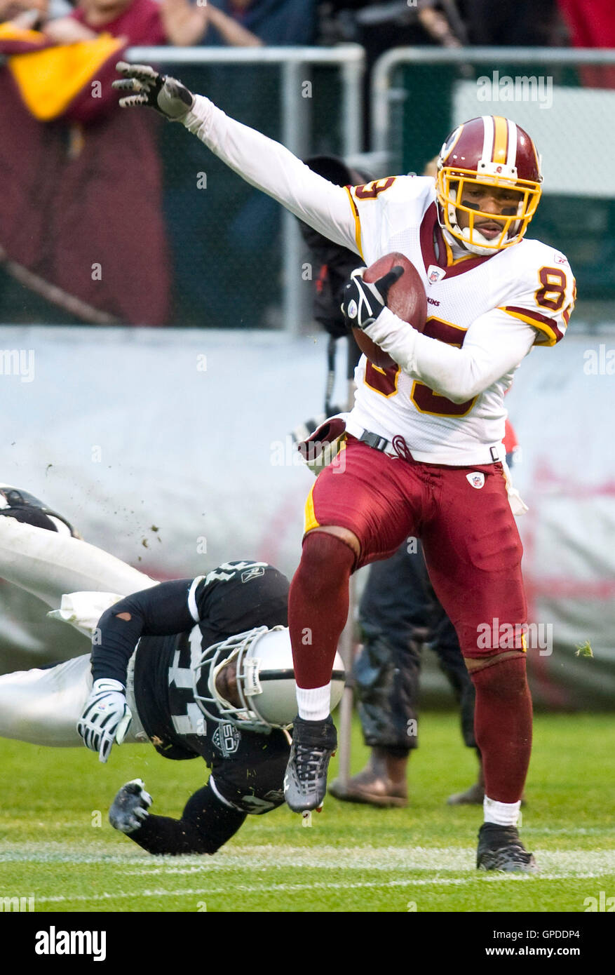 December 13, 2009; Oakland, CA, USA; Washington Redskins wide receiver ...