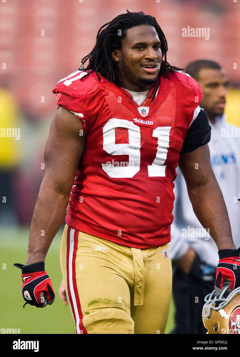 Dec 27, 2009; San Francisco, CA, USA; San Francisco 49ers defensive end ...