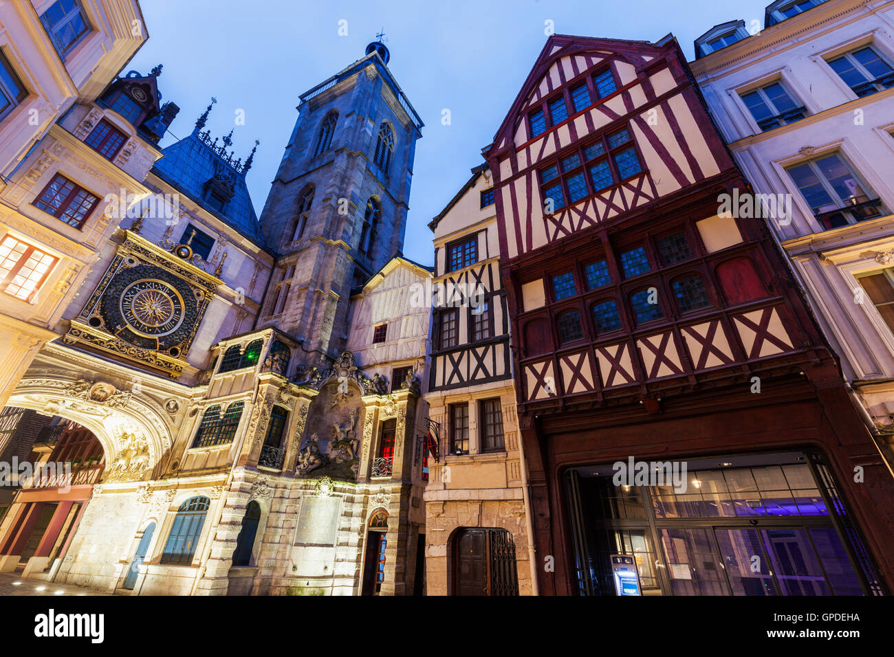 Old architecture of Rouen. Rouen, Normandy, France Stock Photo - Alamy