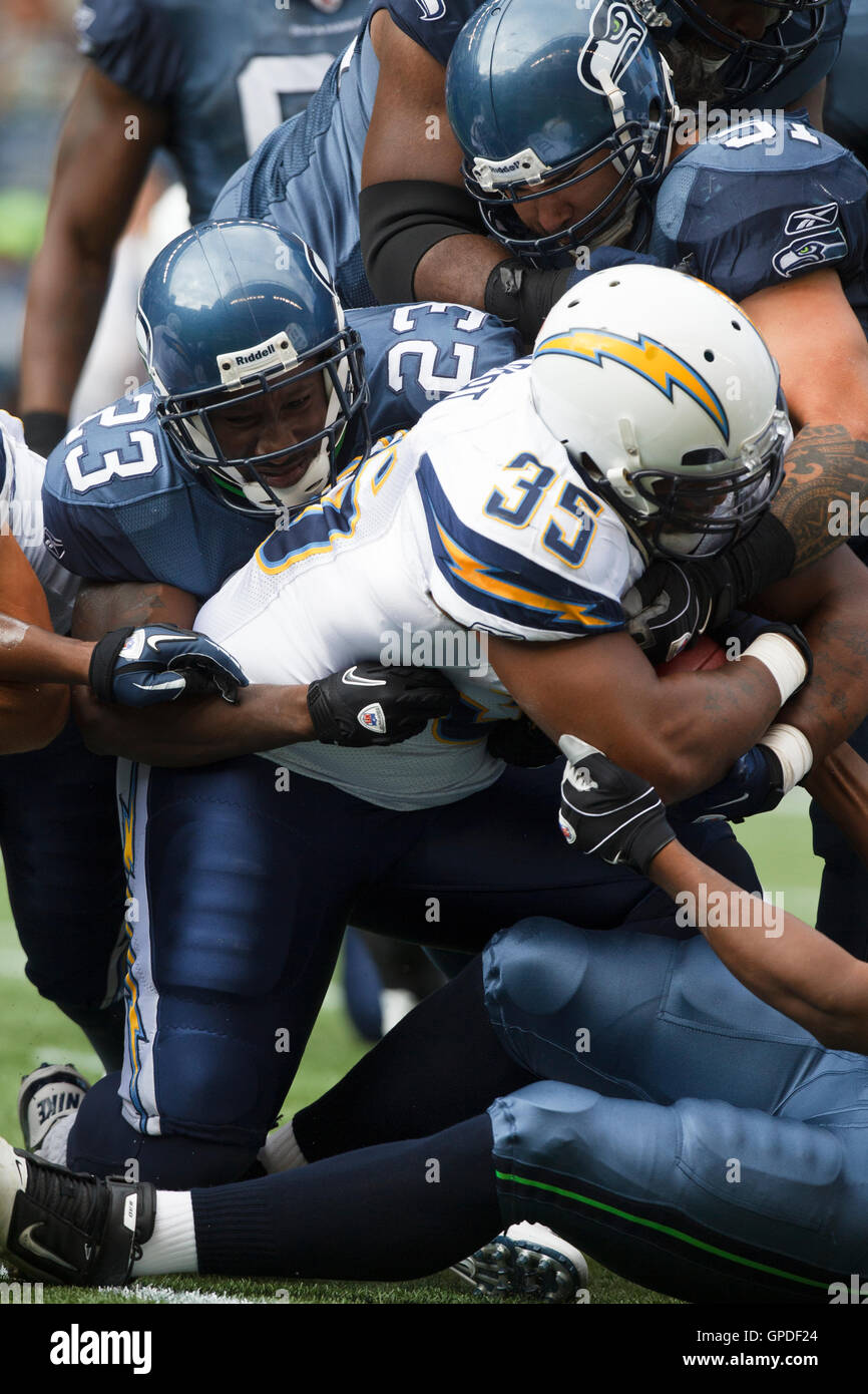 Seattle seahawks cornerback marcus trufant hi-res stock photography and ...