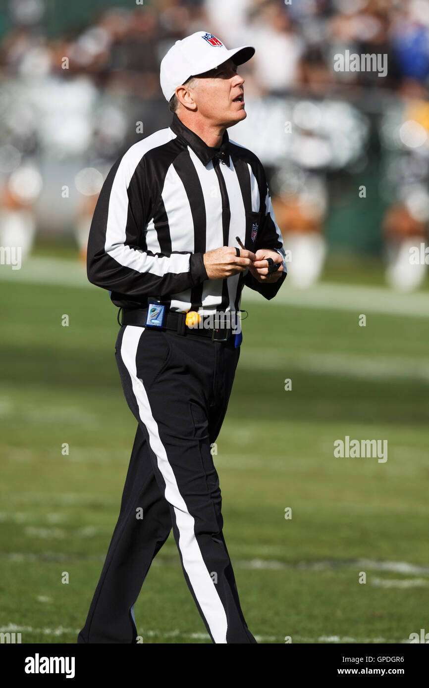 December 26, 2010; Oakland, CA, USA; NFL referee Terry McAulay during ...