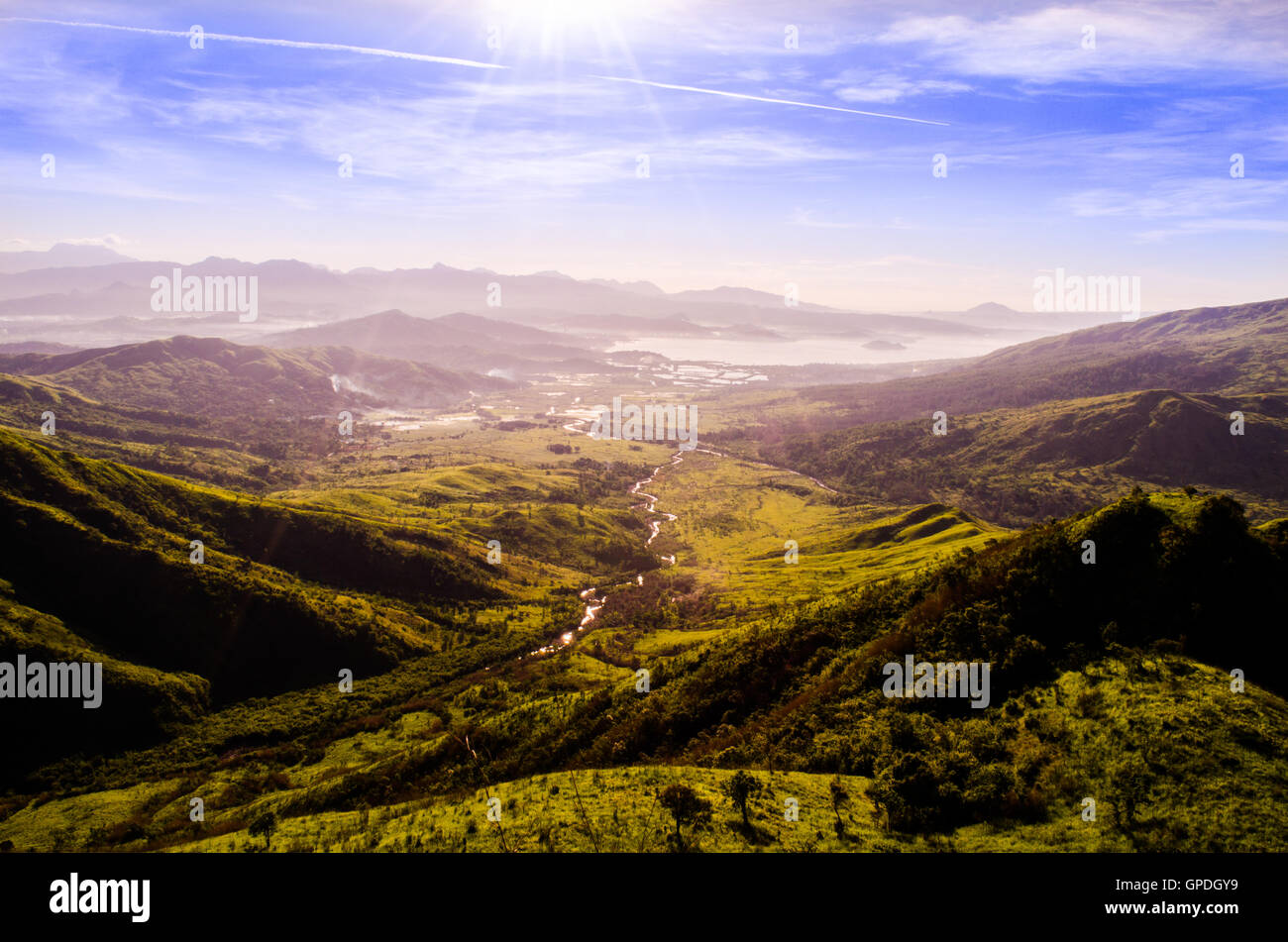 Valley from top of Mt. Balingkilat in The Phillipines Stock Photo - Alamy