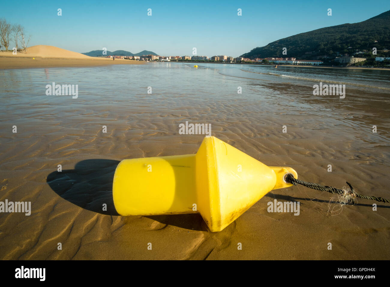 Northern Spanish Laredo resort beach at low tide Stock Photo - Alamy