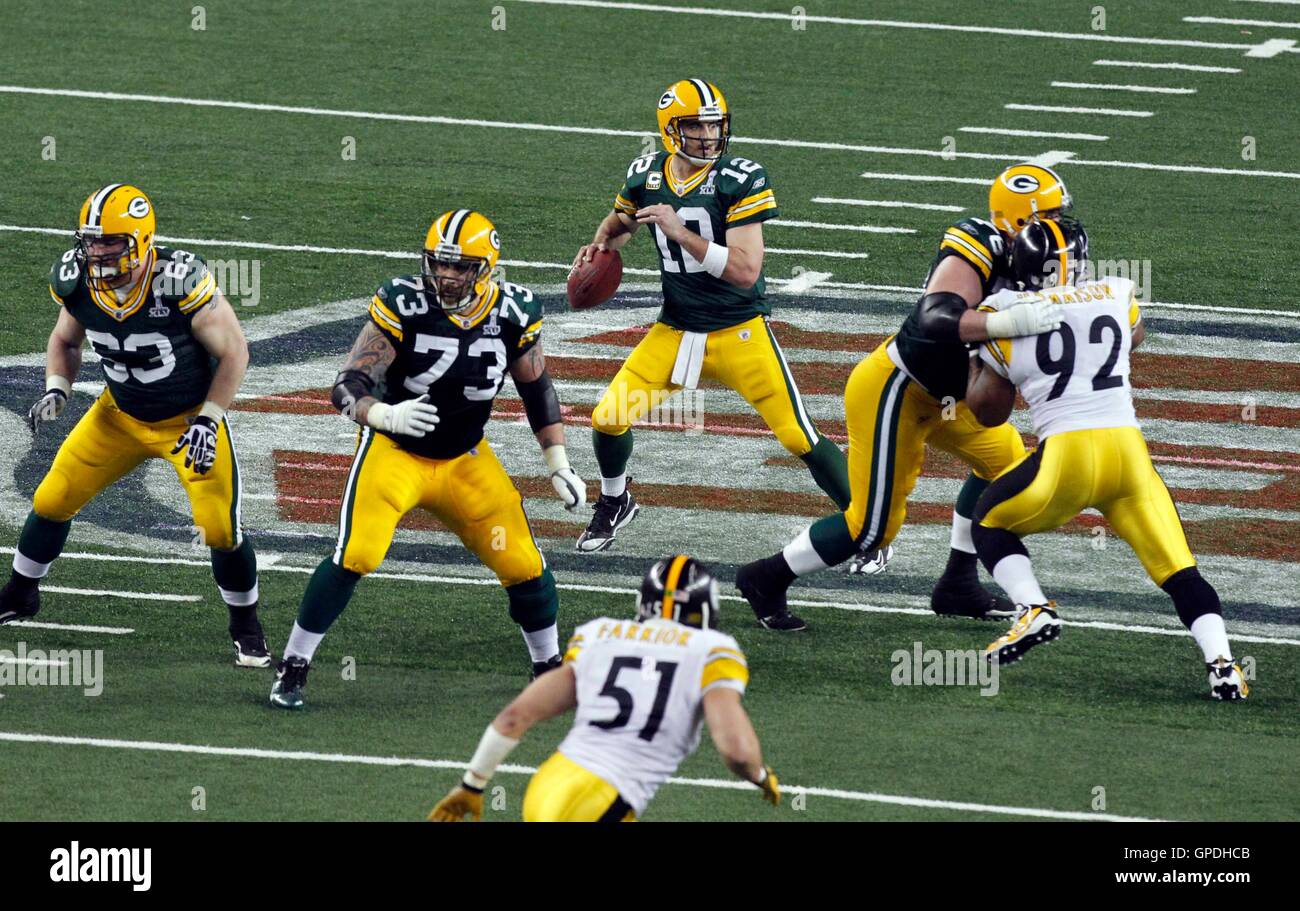 Feb 6, 2011; Arlington, TX, USA; Green Bay Packers quarterback Aaron ...