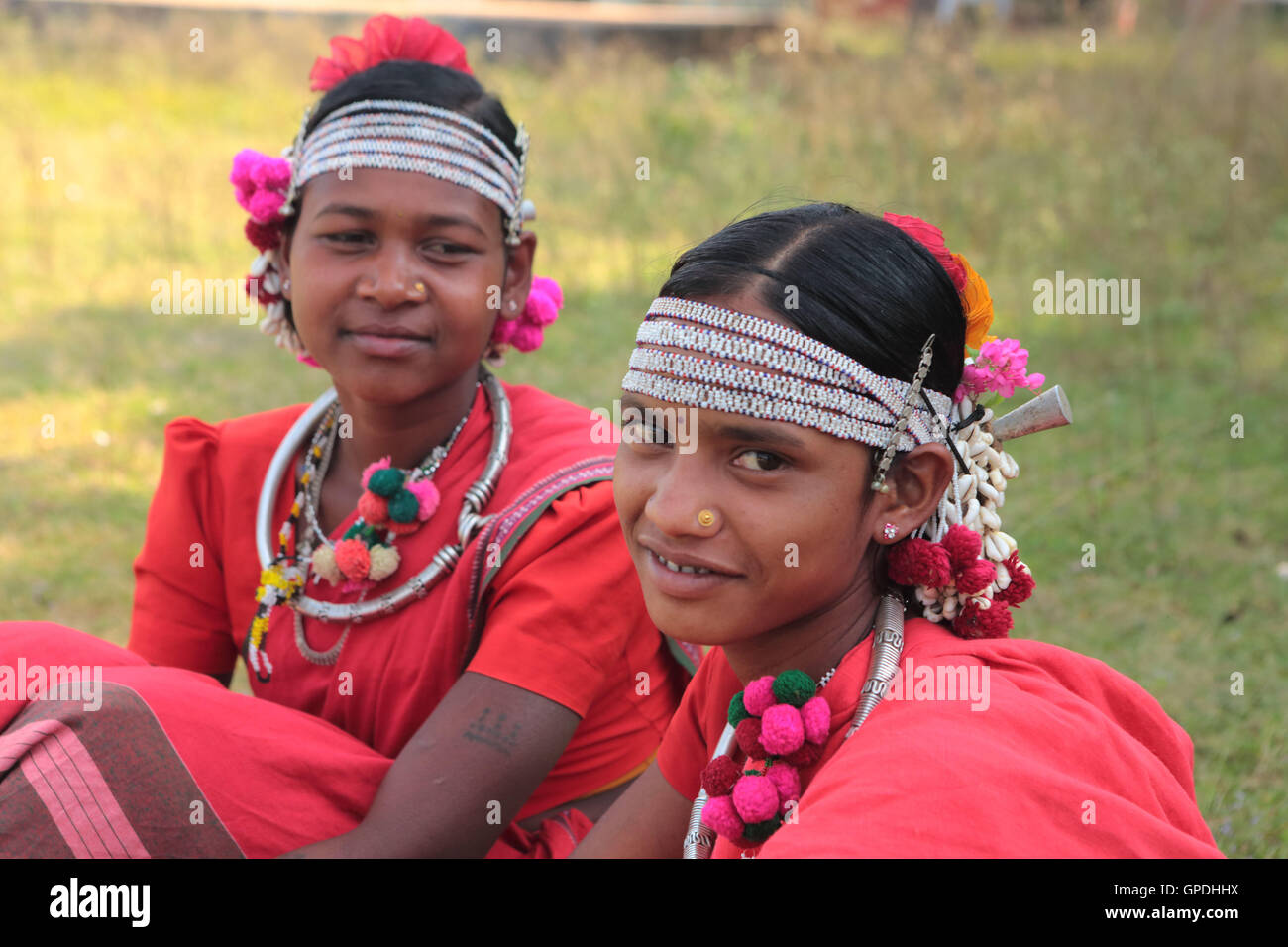 Muria adivasi tribe tribal woman dance dancer, Jagdalpur, Bastar ...