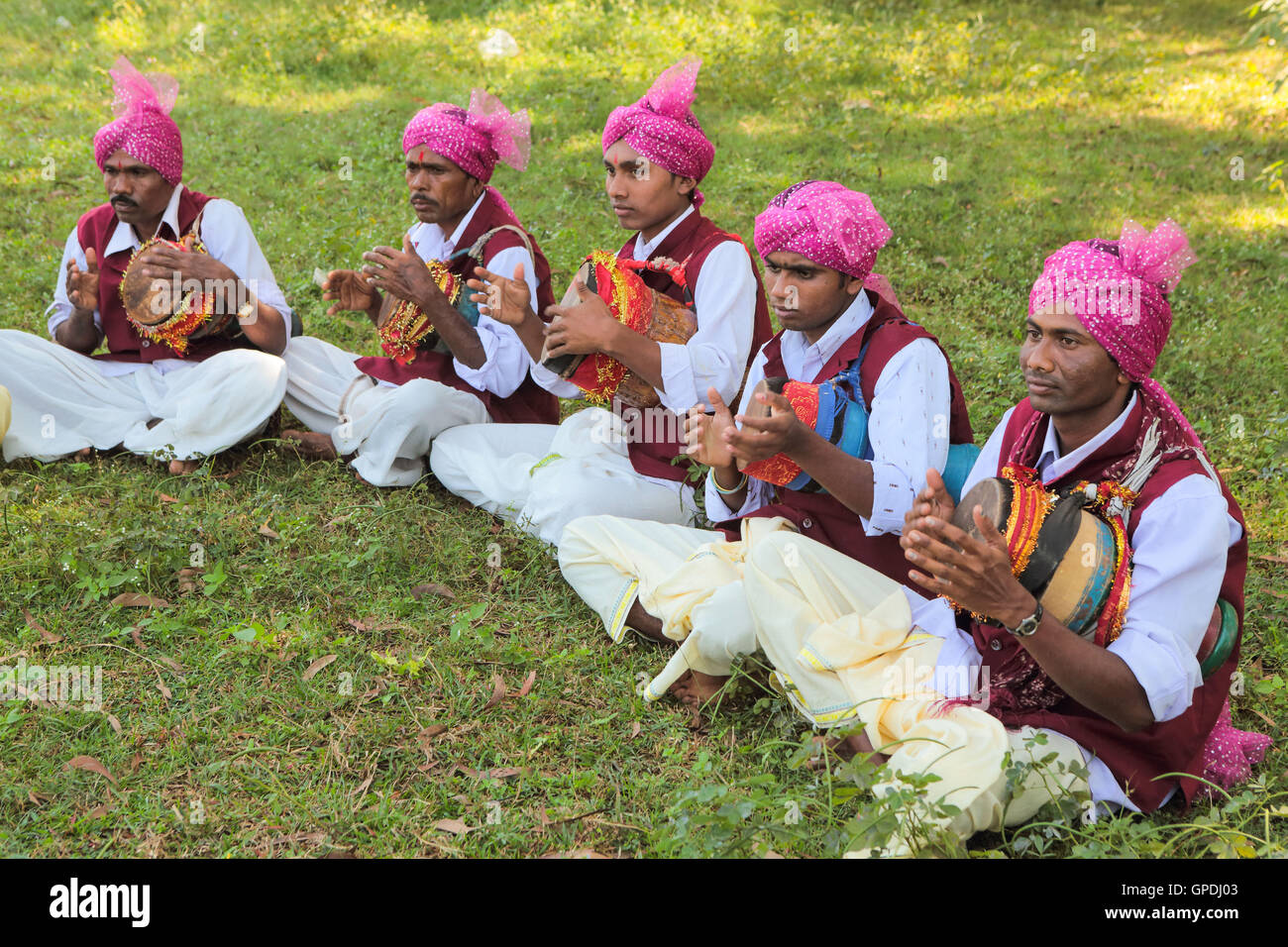 Tribal Man Playing Traditional Musical High Resolution Stock ...