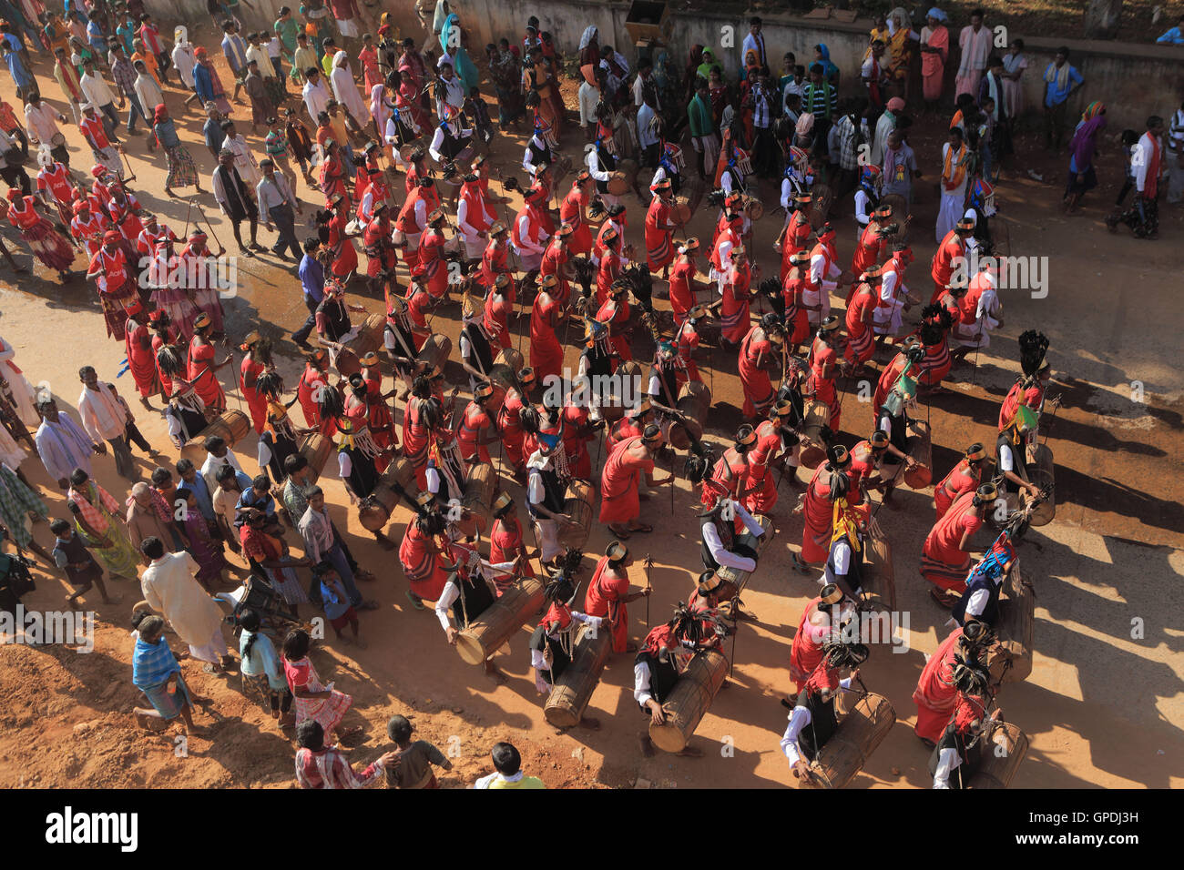 Madiya tribals performing bison horn dance, dussehra festival ...