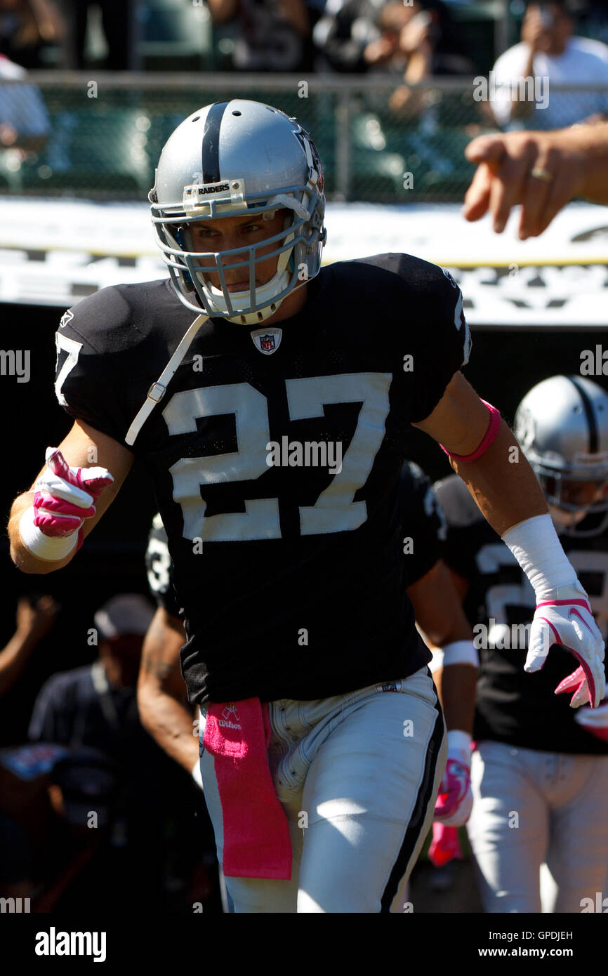 Oct 2, 2011; Oakland, CA, USA; Oakland Raiders defensive back Matt ...