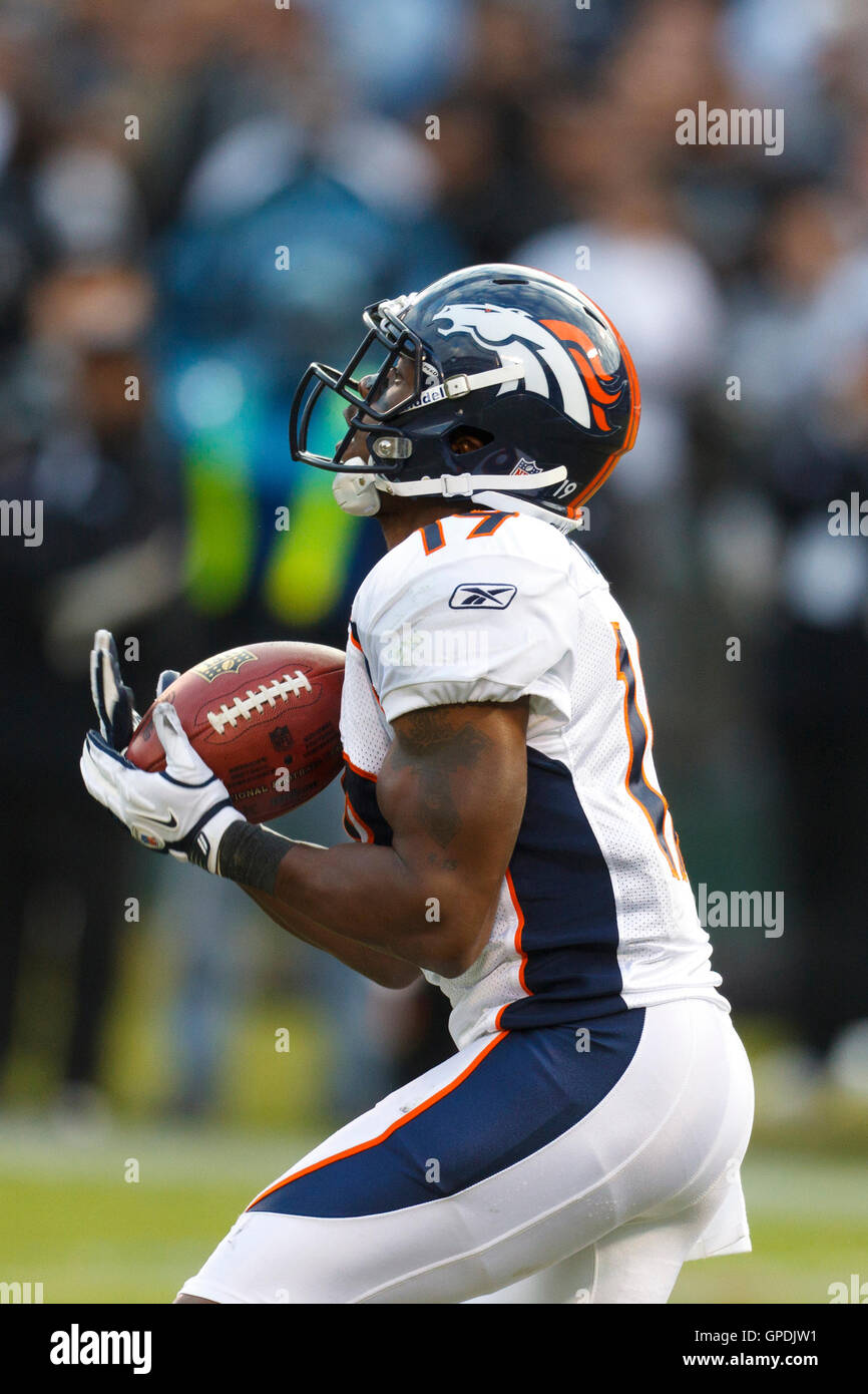 Nov 6, 2011; Oakland, CA, USA; Denver Broncos wide receiver Eddie Royal ...