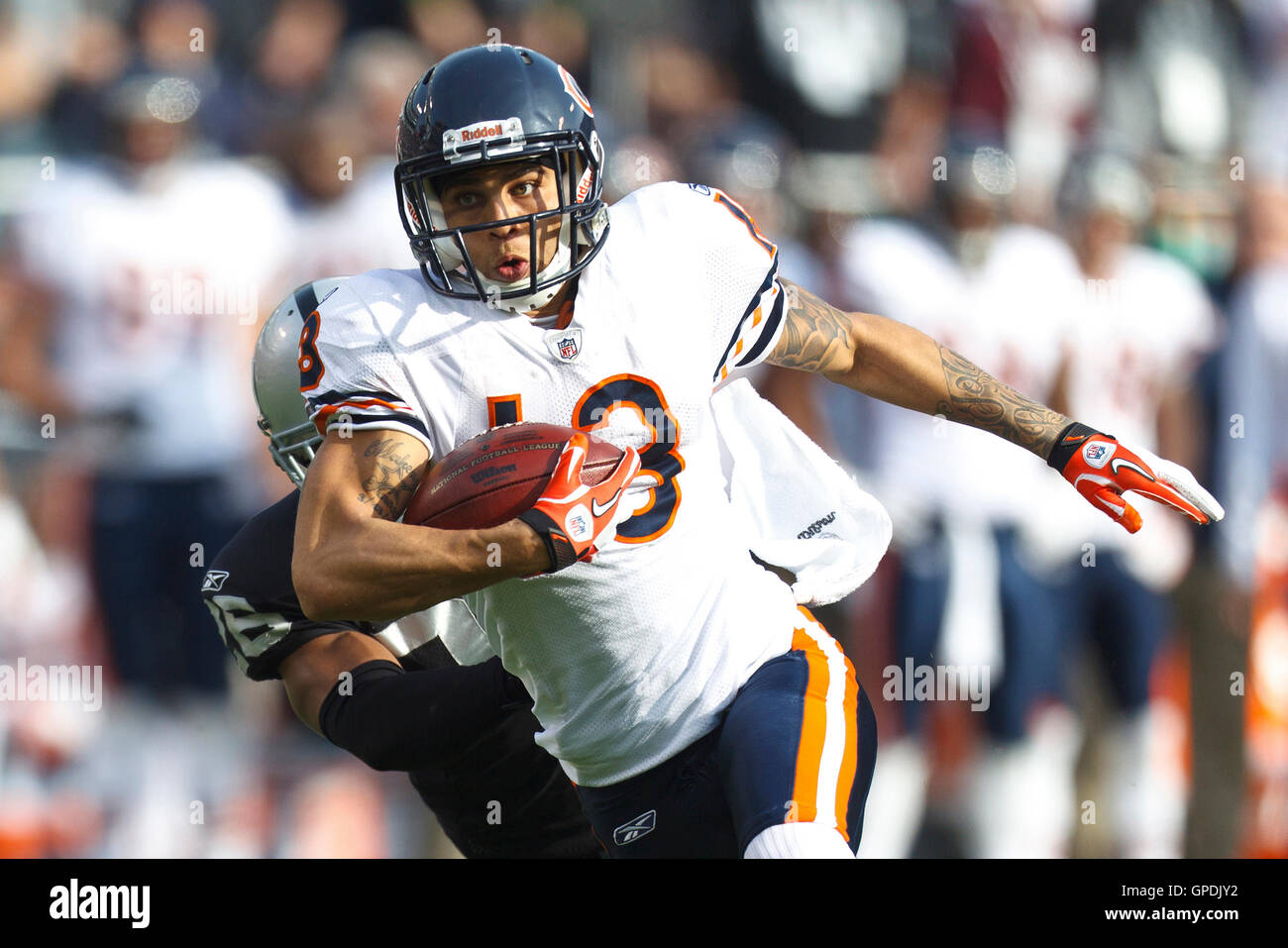 Nov 27, 2011; Oakland, CA, USA; Chicago Bears wide receiver Johnny Knox ...
