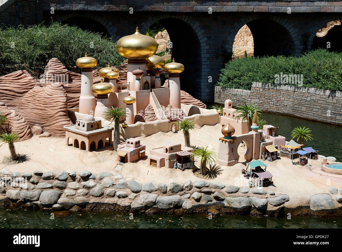 Display on the Storybook Land Canal Boats ride, Disneyland Resort ...
