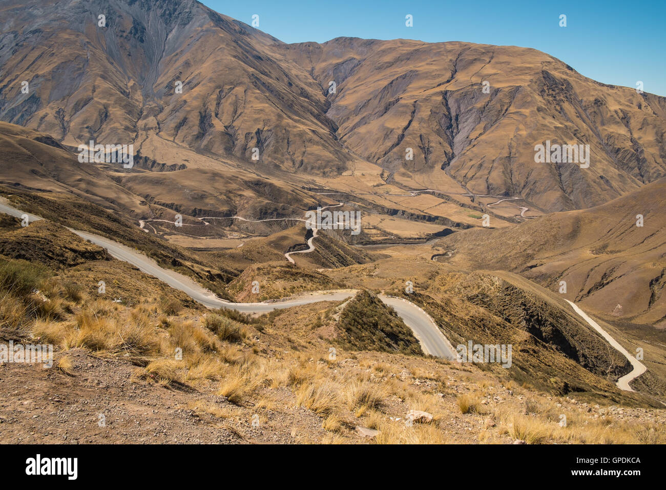 Andean mountain pass road in Salta, Argentina Stock Photo - Alamy