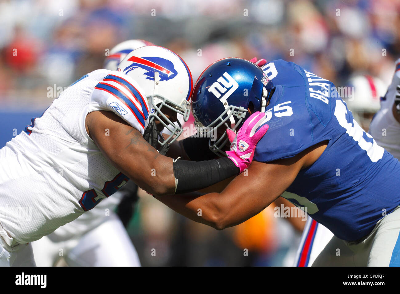 Oct 16, 2011; East Rutherford, NJ, USA; Buffalo Bills defensive end ...