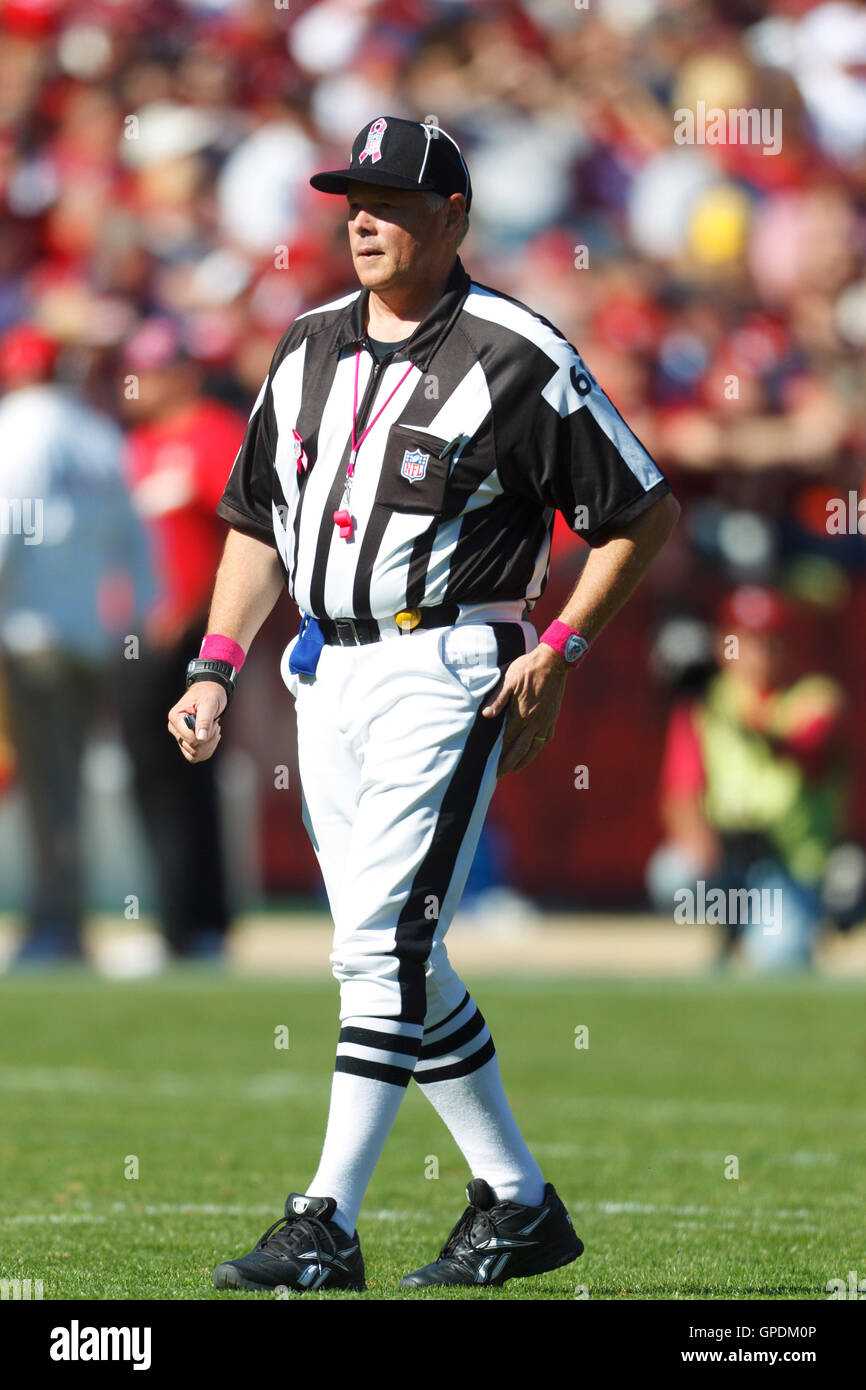 Oct 30, 2011; San Francisco, CA, USA; NFL back judge Keith Ferguson (61 ...