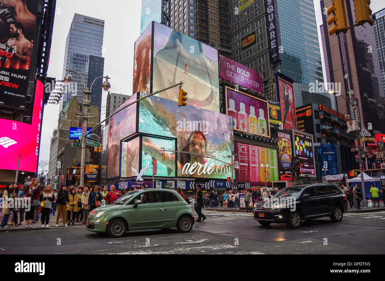 New York city,USA - July 21,2014: The Times Square at evening in New ...