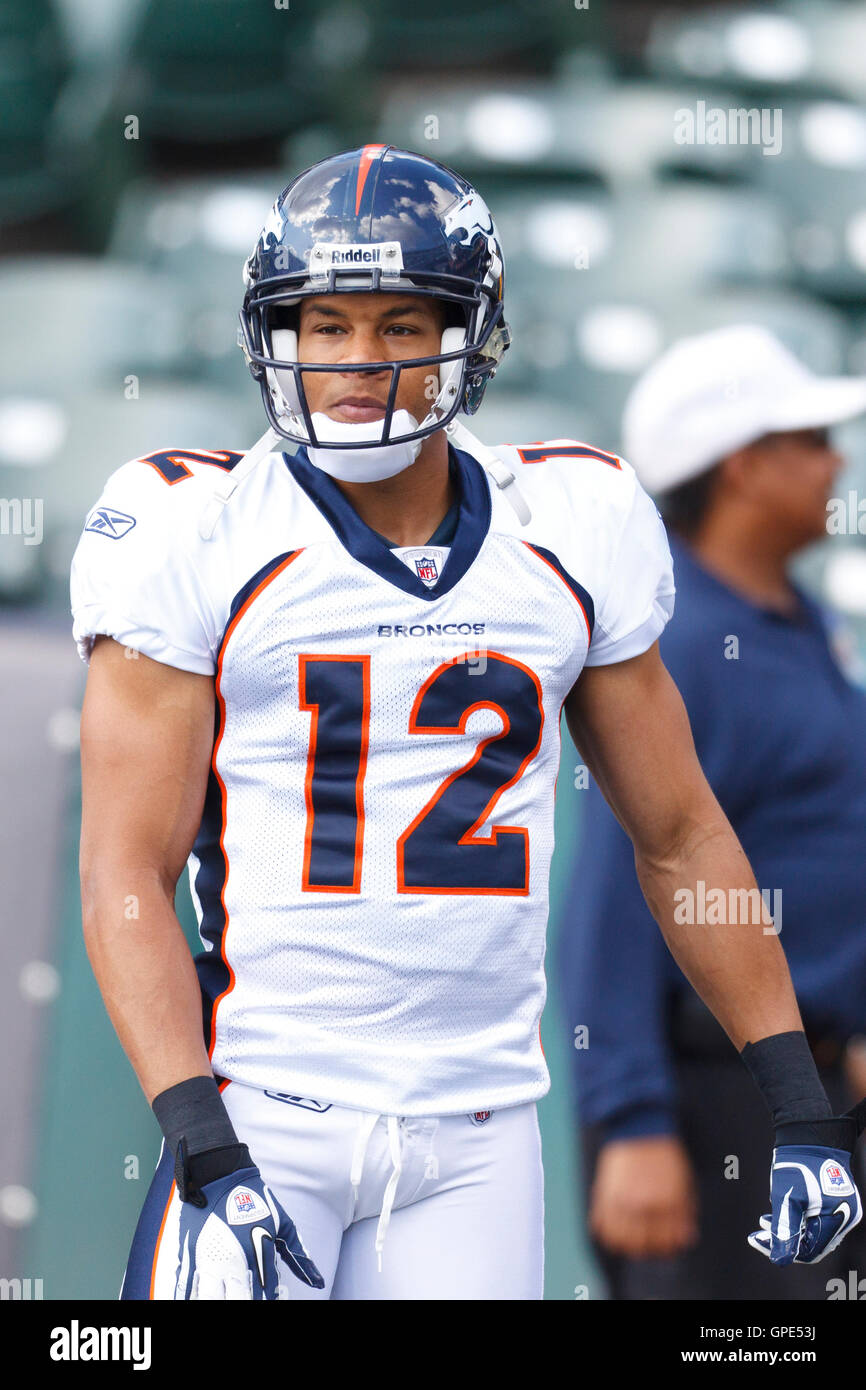 Nov 6, 2011; Oakland, CA, USA; Denver Broncos wide receiver Matt Willis ...