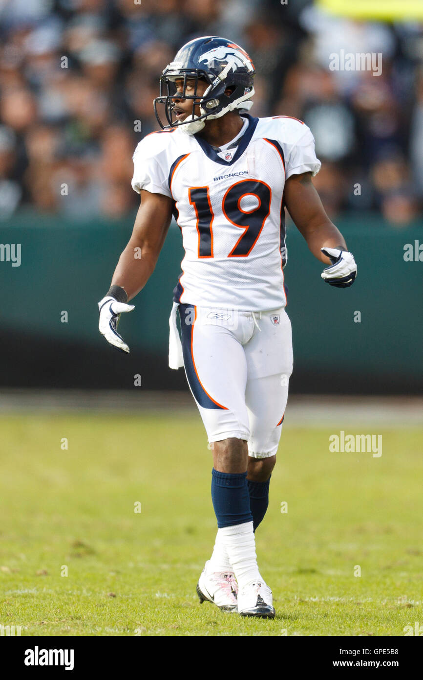 Nov 6, 2011; Oakland, CA, USA; Denver Broncos wide receiver Eddie Royal ...